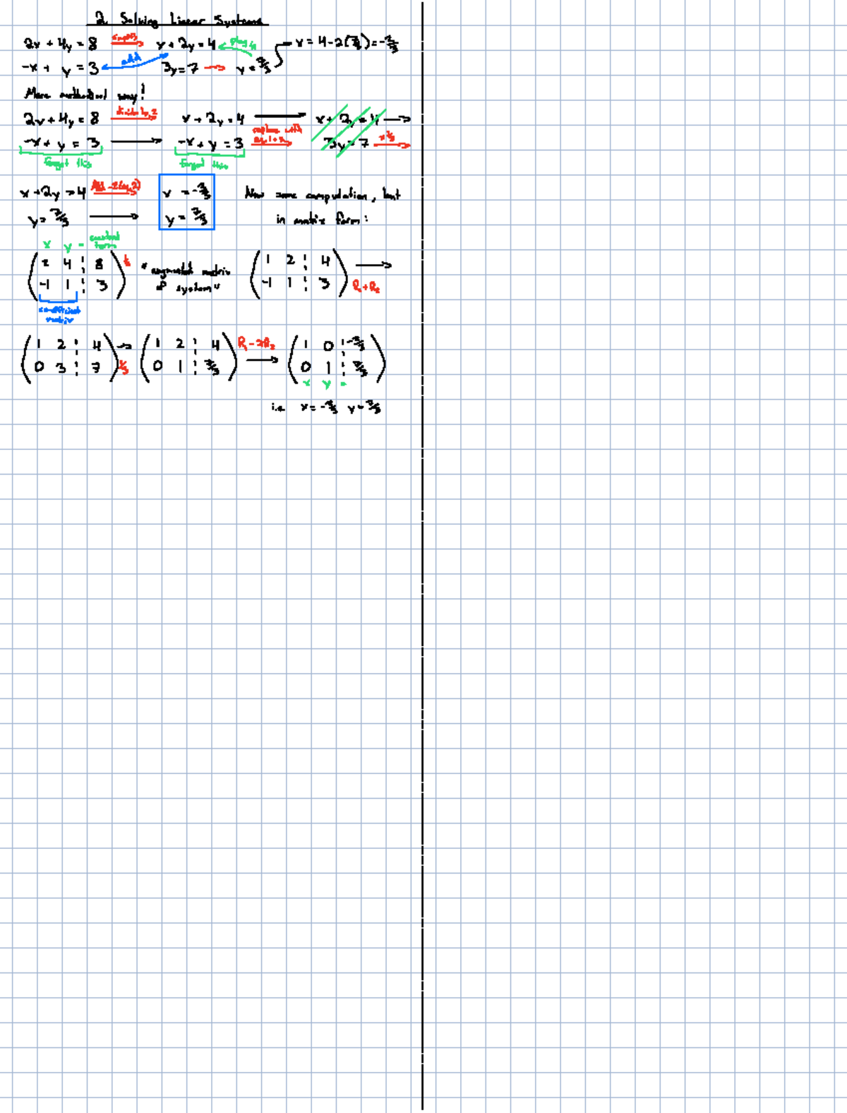 2. Solving Linear Systems - Math 133 - 2 Solving LinearSystems Erases ...