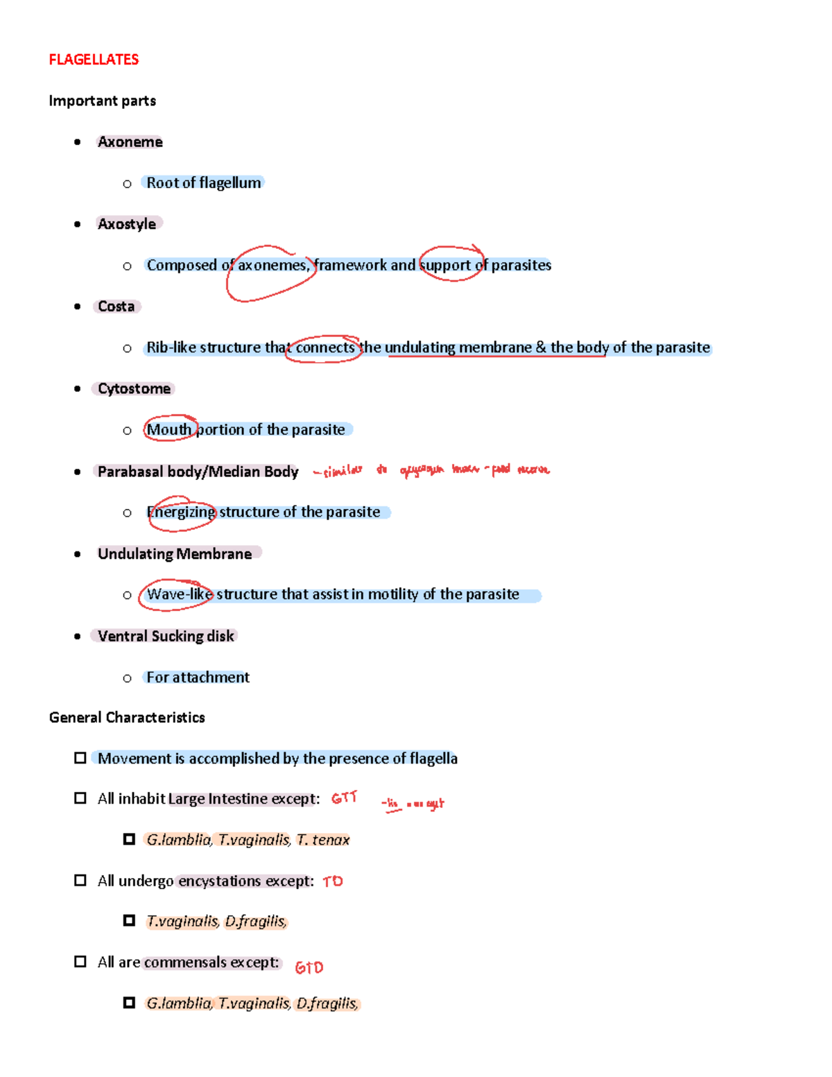 Week 4 Lecture: Key Concepts on Flagellates and Their Characteristics ...
