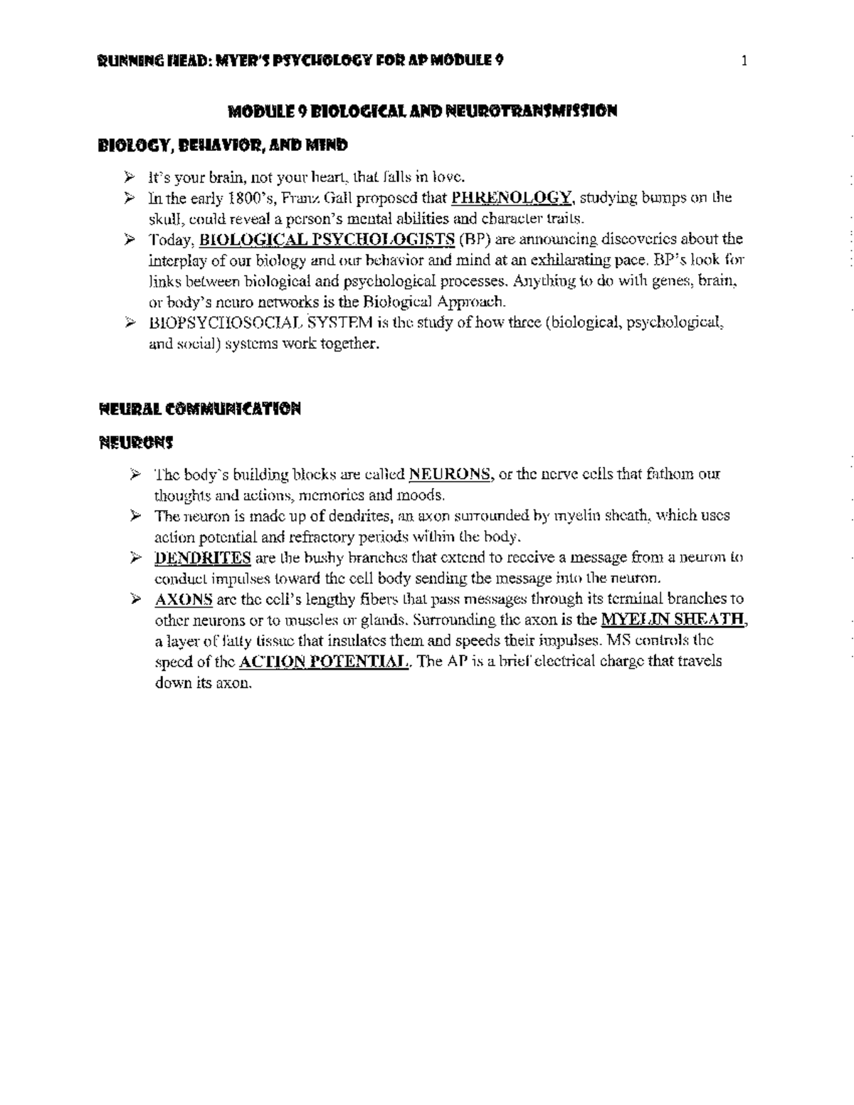 Module 9 - CHEAT SHEET - PSY 150 - Studocu