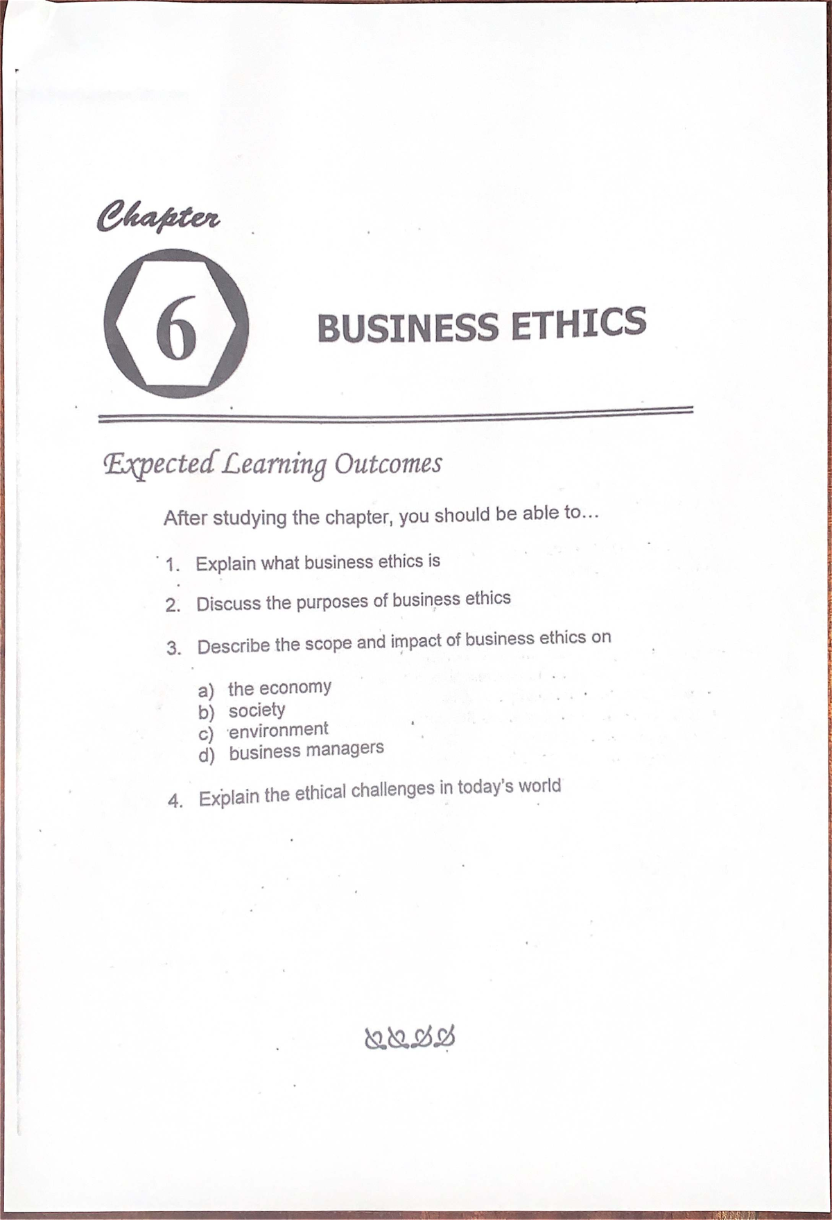 Chapter 6 - Business Ethics: Understanding Its Impact and Challenges ...