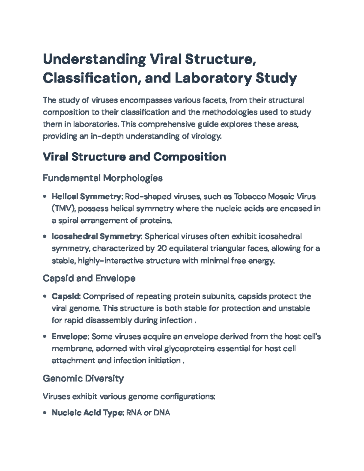 Understanding Viral Structure, Classification, and Laboratory Methods ...