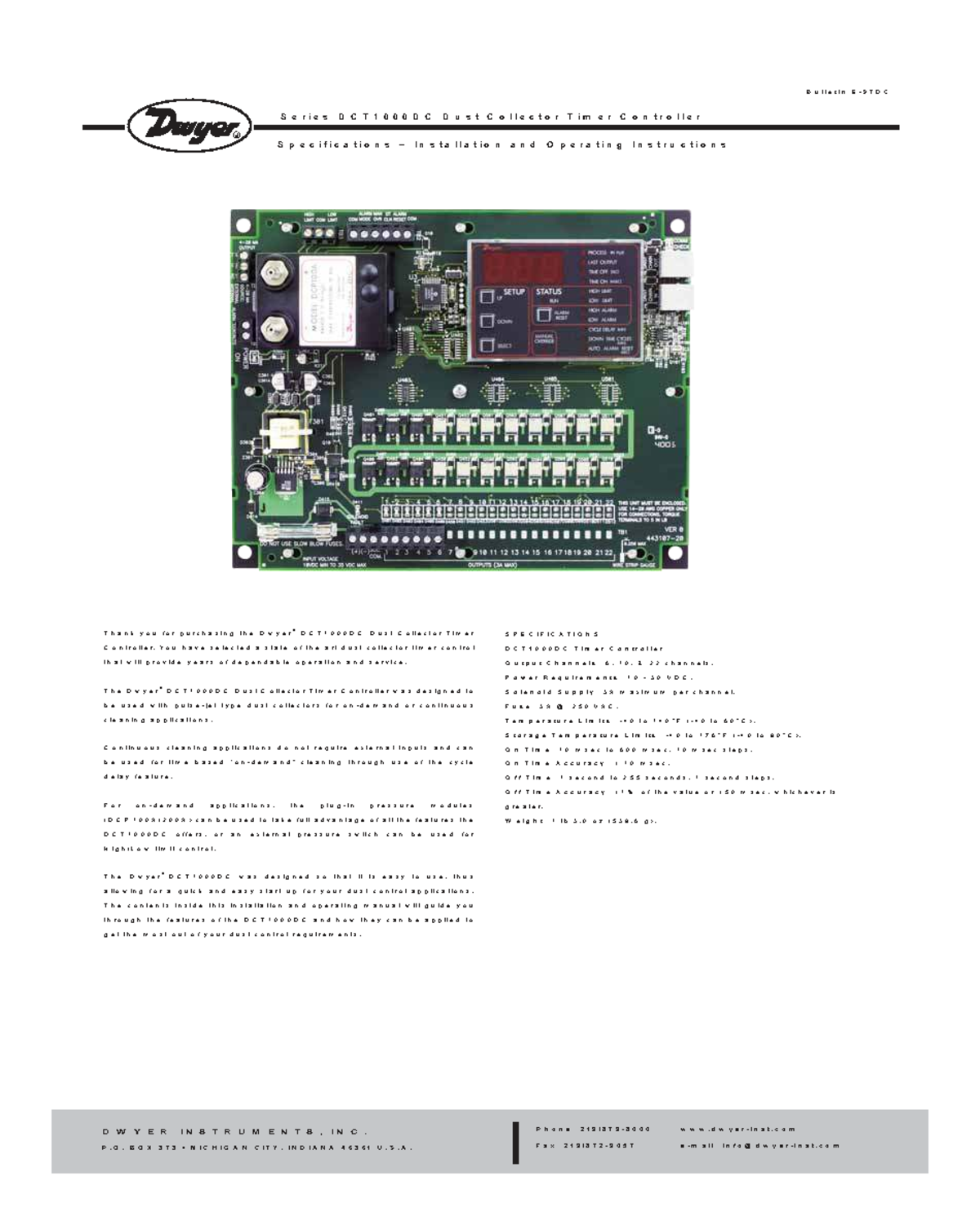 Dct1000DC iom - operaciondes panel de control - Thank you for ...