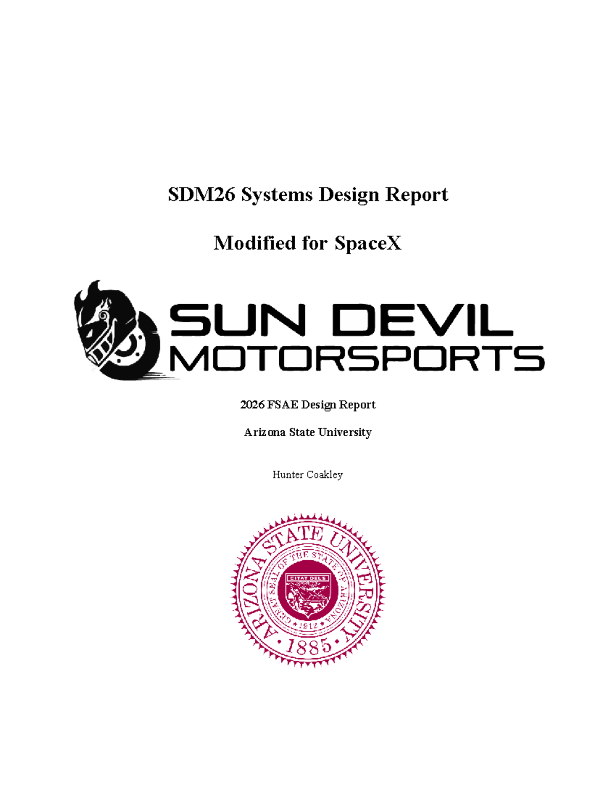 SDM26 FSAE Design Report: Systems Design Overview & Analysis - Studocu