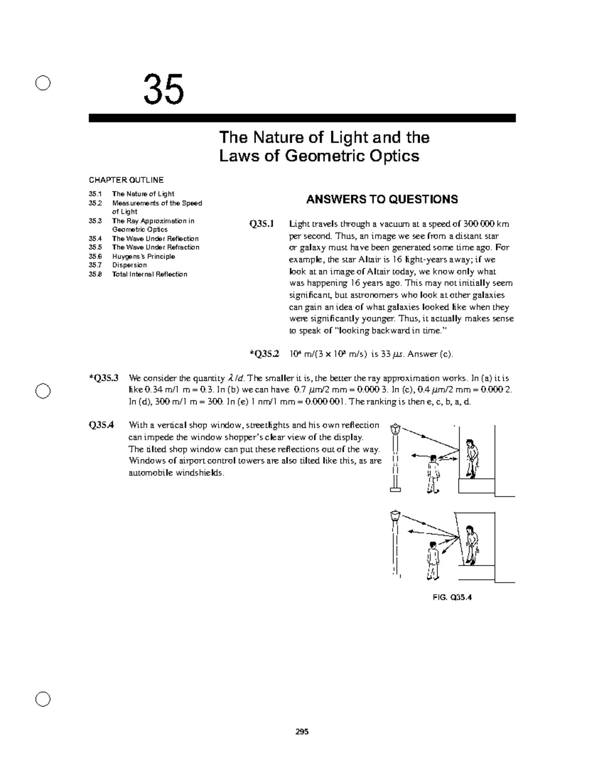 SM 35 - Solutions to Chapter 35 on Light and Geometric Optics - Studocu