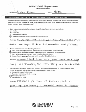 NGN Case Study 2 [Student Worksheet] 2023 - Page 1 of 3 Student Name