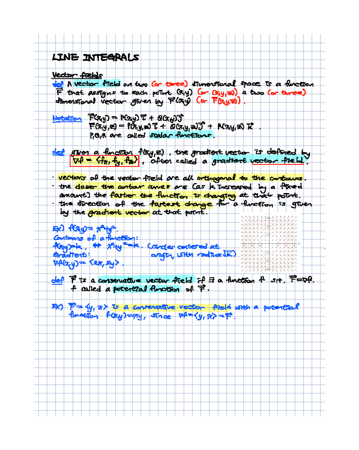 [MATH 314] Comprehensive Guide to Line Integrals in 2D and 3D - Studocu