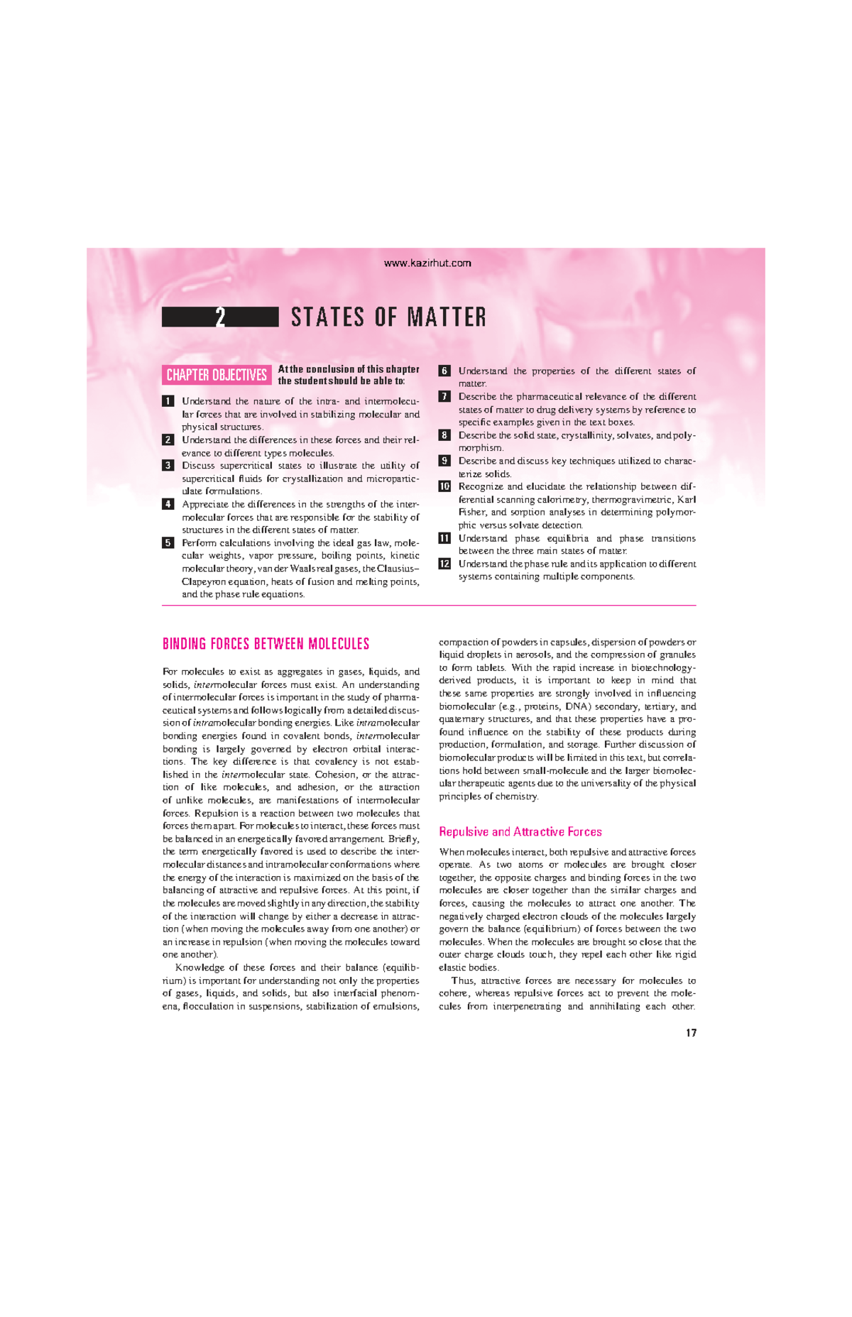 Martins PHAR 101: States of Matter - Chapter Overview and Key Concepts ...