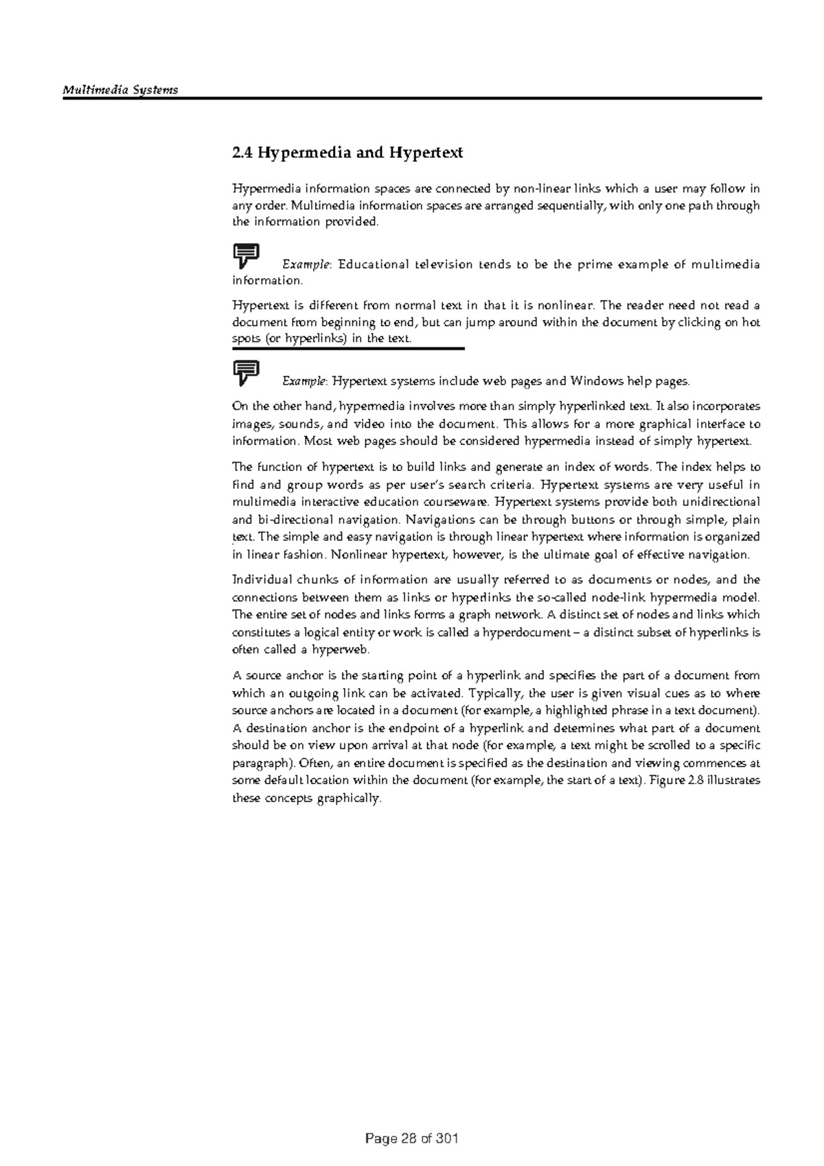 Hypermedia & Hypertext in Multimedia Notes - Multimedia Systems 2 ...
