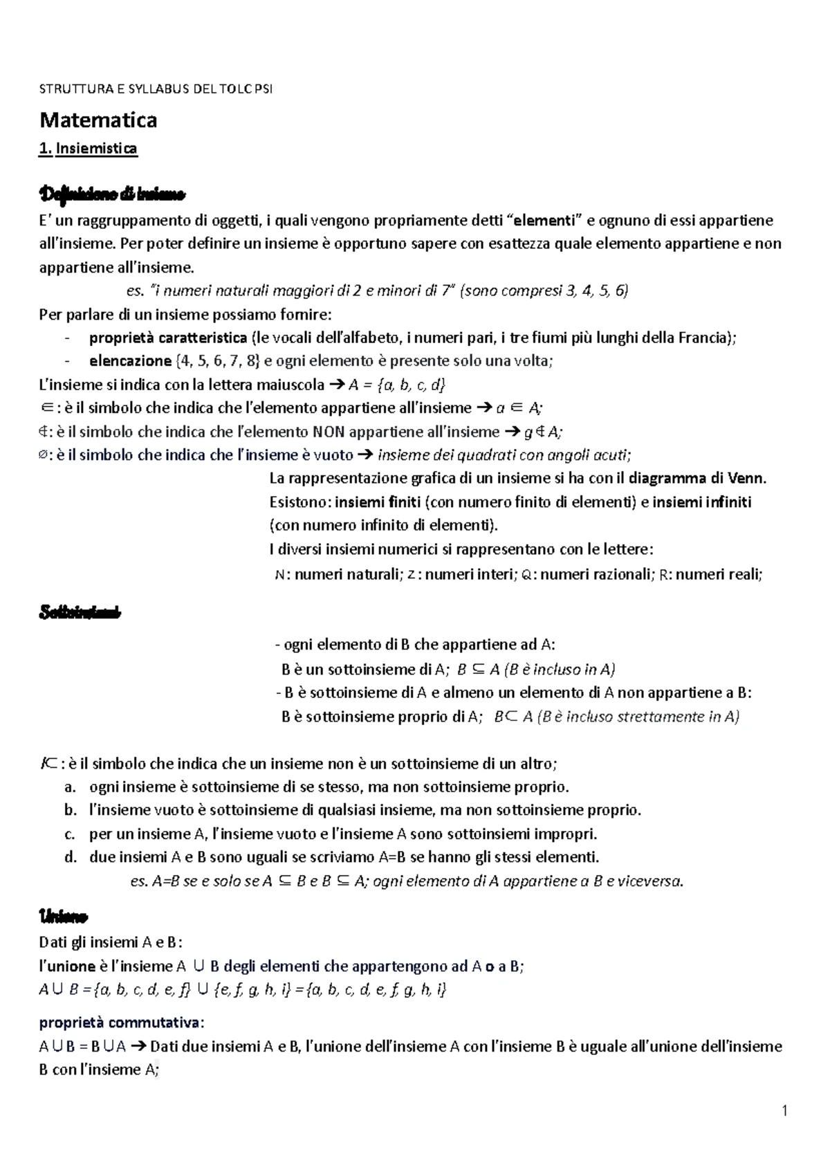 Esempio di prova TOLC-E - ESEMPIO DI TEST TOLC–E Edizioni CISIA ...