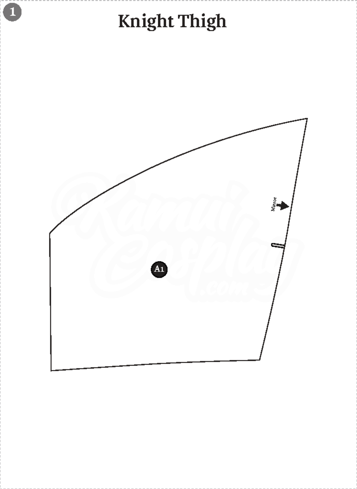 Knight Thigh Mirror 1 A1 Leg Armor Pattern Overview for Crafting - Studocu