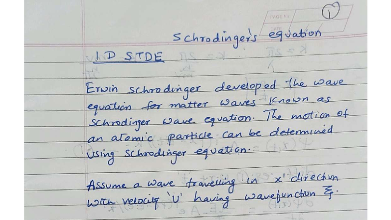 Schrodinger Wave Equation & Particle in a Box - Physics Notes (PHYS ...
