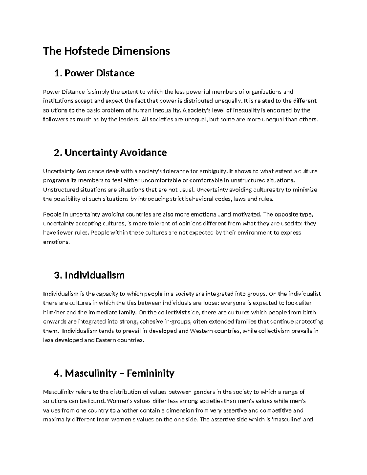 Hofstede's 6 Cultural Dimensions Explained: A Comprehensive Overview ...