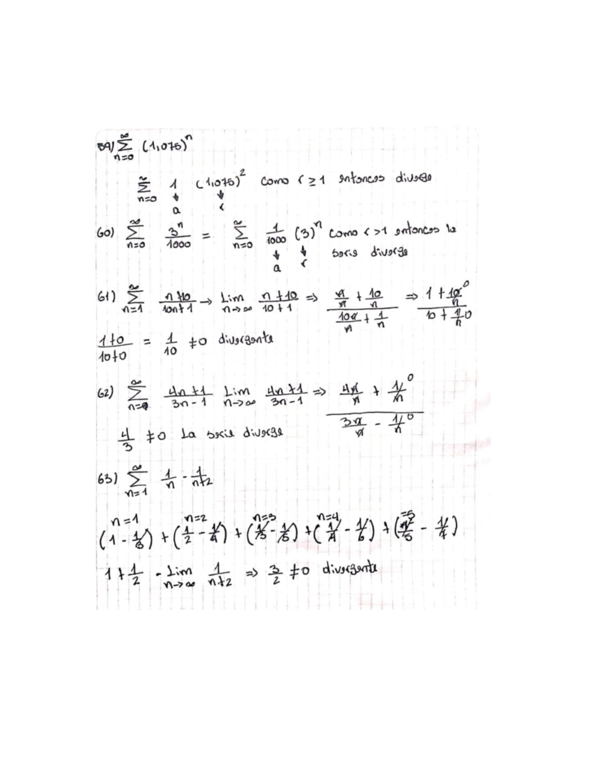 Trabajo Calculo: Análisis de Series y Convergencia (591 M 00) - Studocu