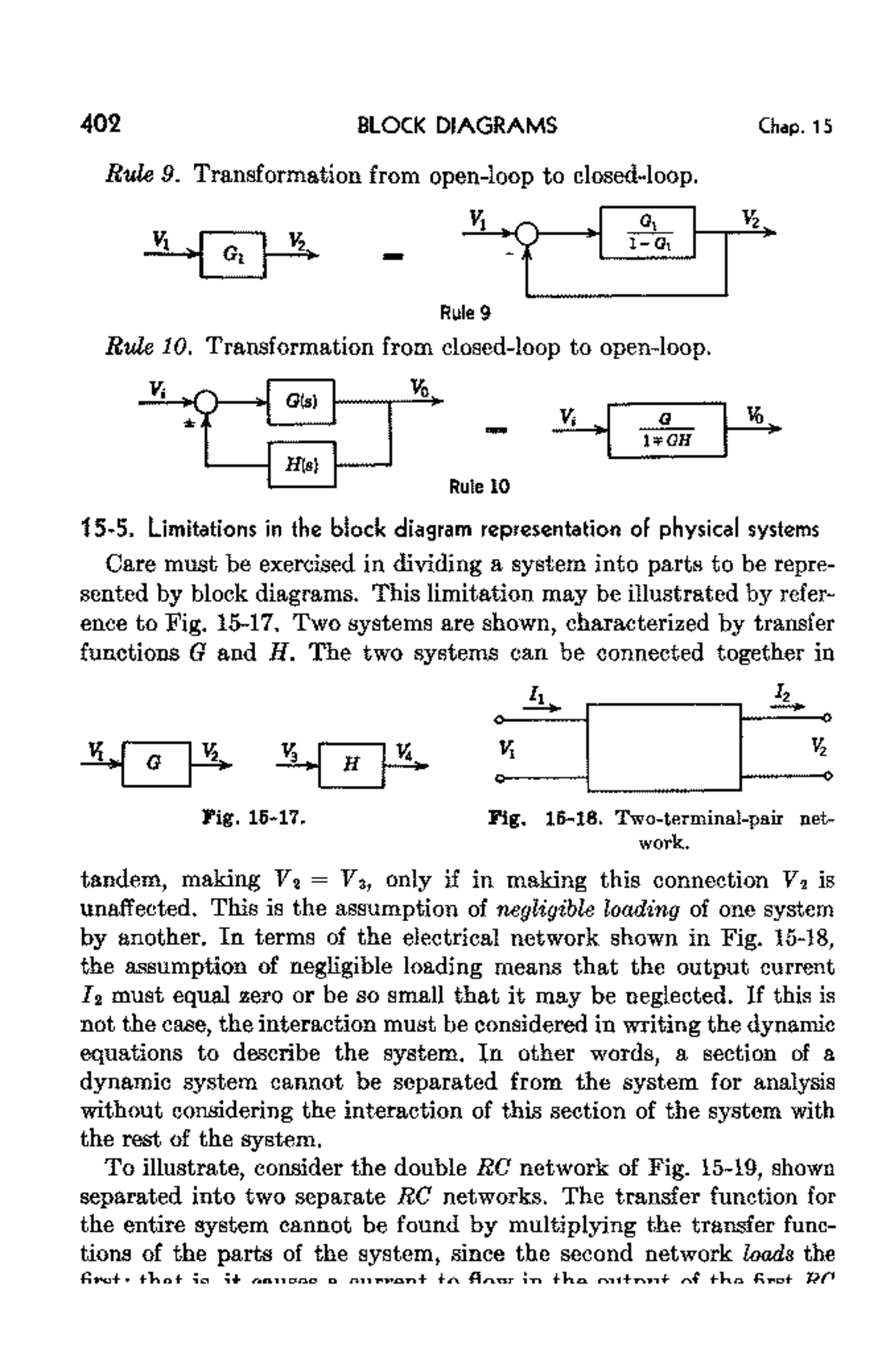 402 BLOCK DIAGRAMS: Transformations and Limitations in Physical Systems ...