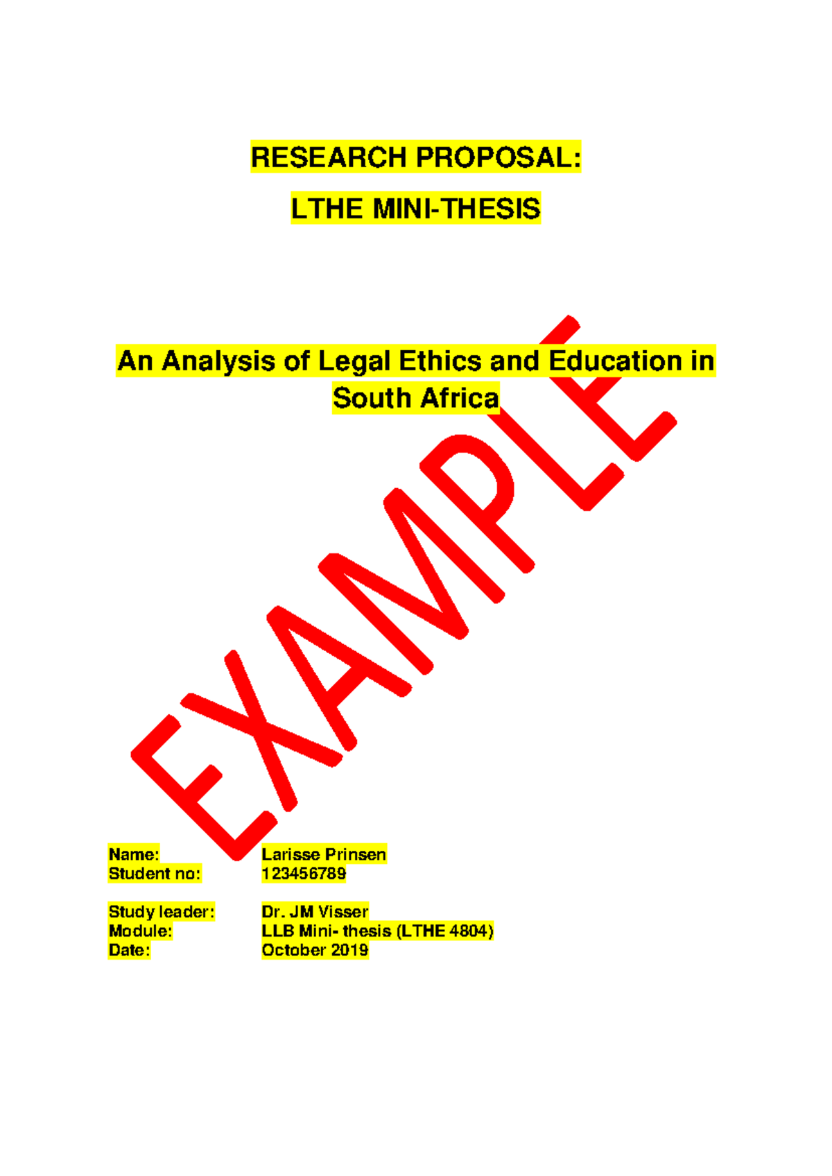 Legal Ethics in Education: A Proposal for LLB Curriculum Reform (LTHE ...