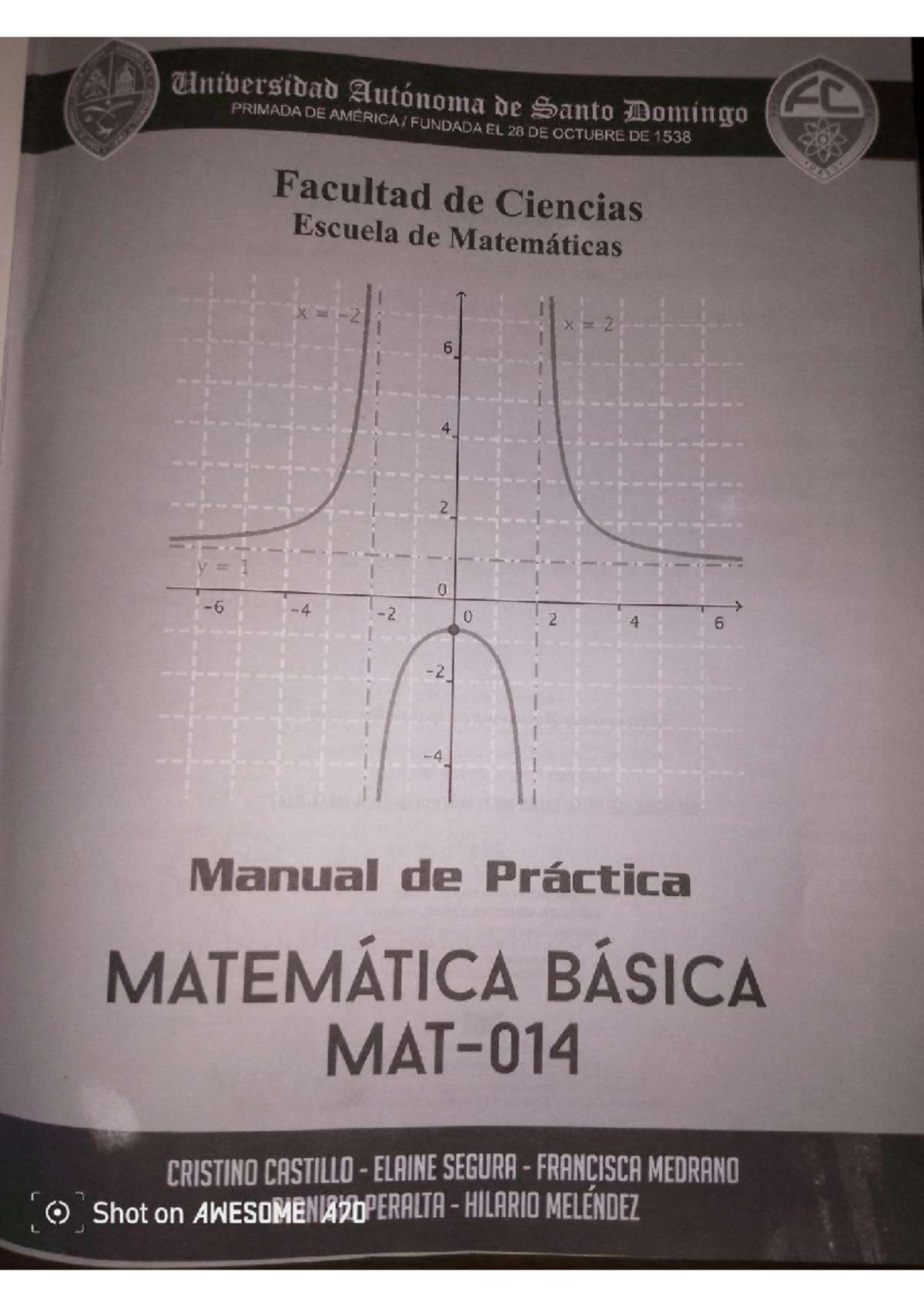 Matemáticas MAT-014: Manual de Práctica Unidad 1 - Studocu