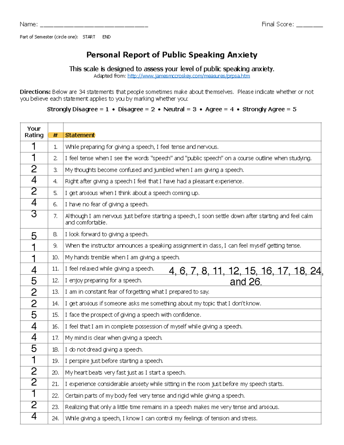 COM 100 Final Exam: Personal Report on Public Speaking Anxiety - Studocu