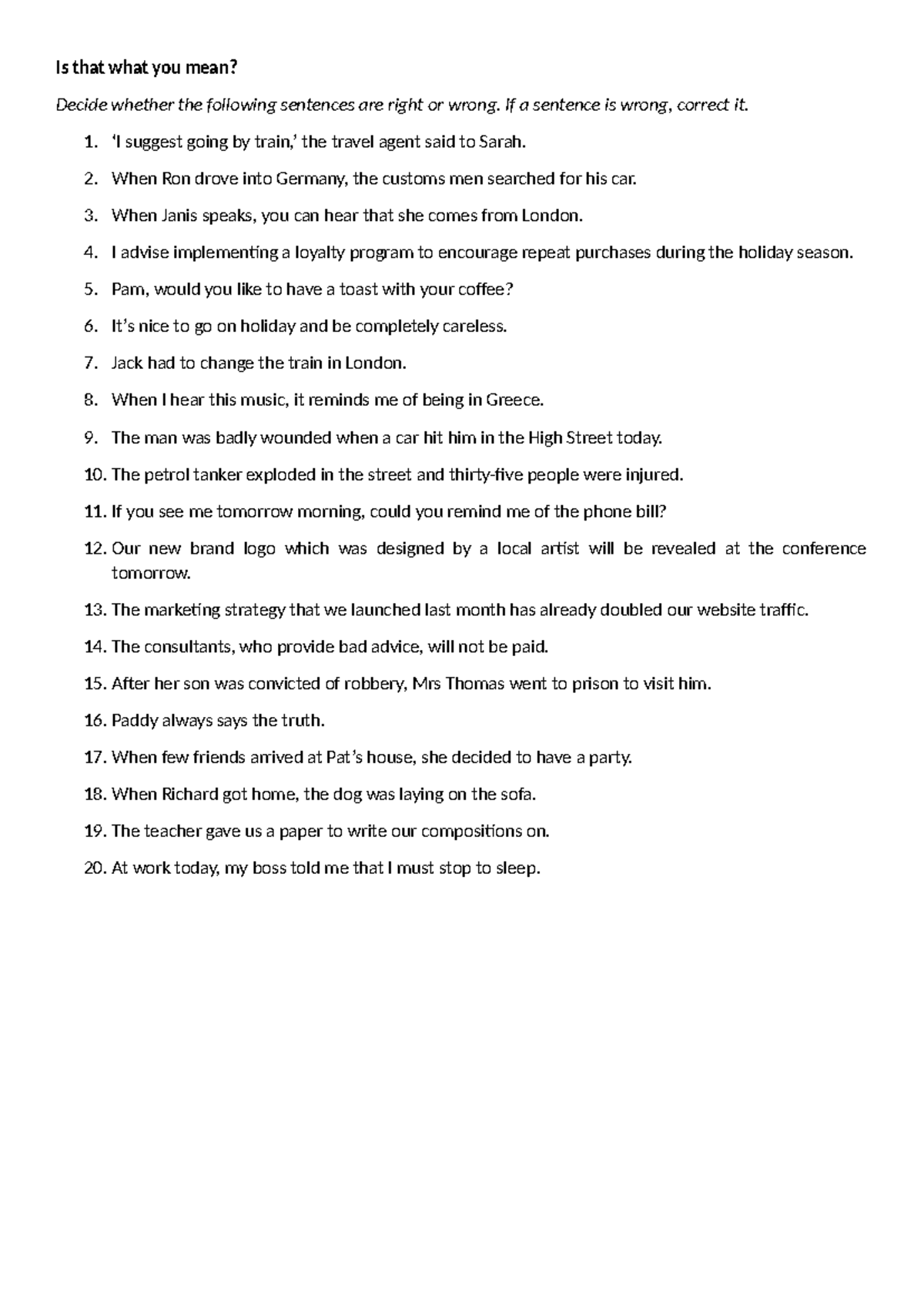 Right or Wrong: Sentence Correction Guide for English Grammar - Studocu