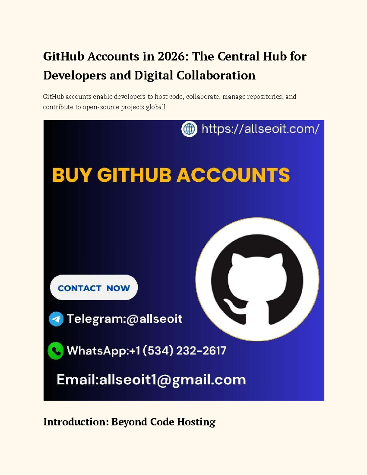 Top 3 Sites for Purchasing Old GitHub Accounts (2026-27) - Studocu