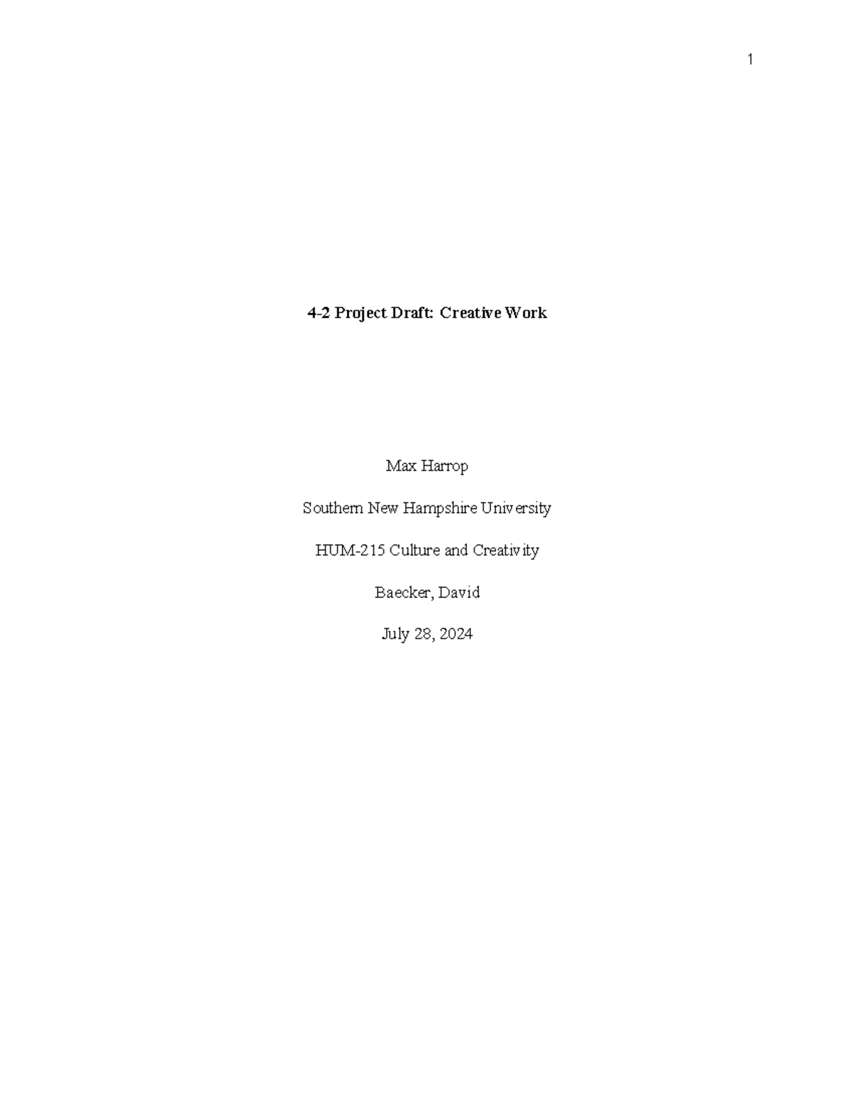 HUM-215 4-2 Project Draft: Creative Work on Hamilton's Cultural Impact ...