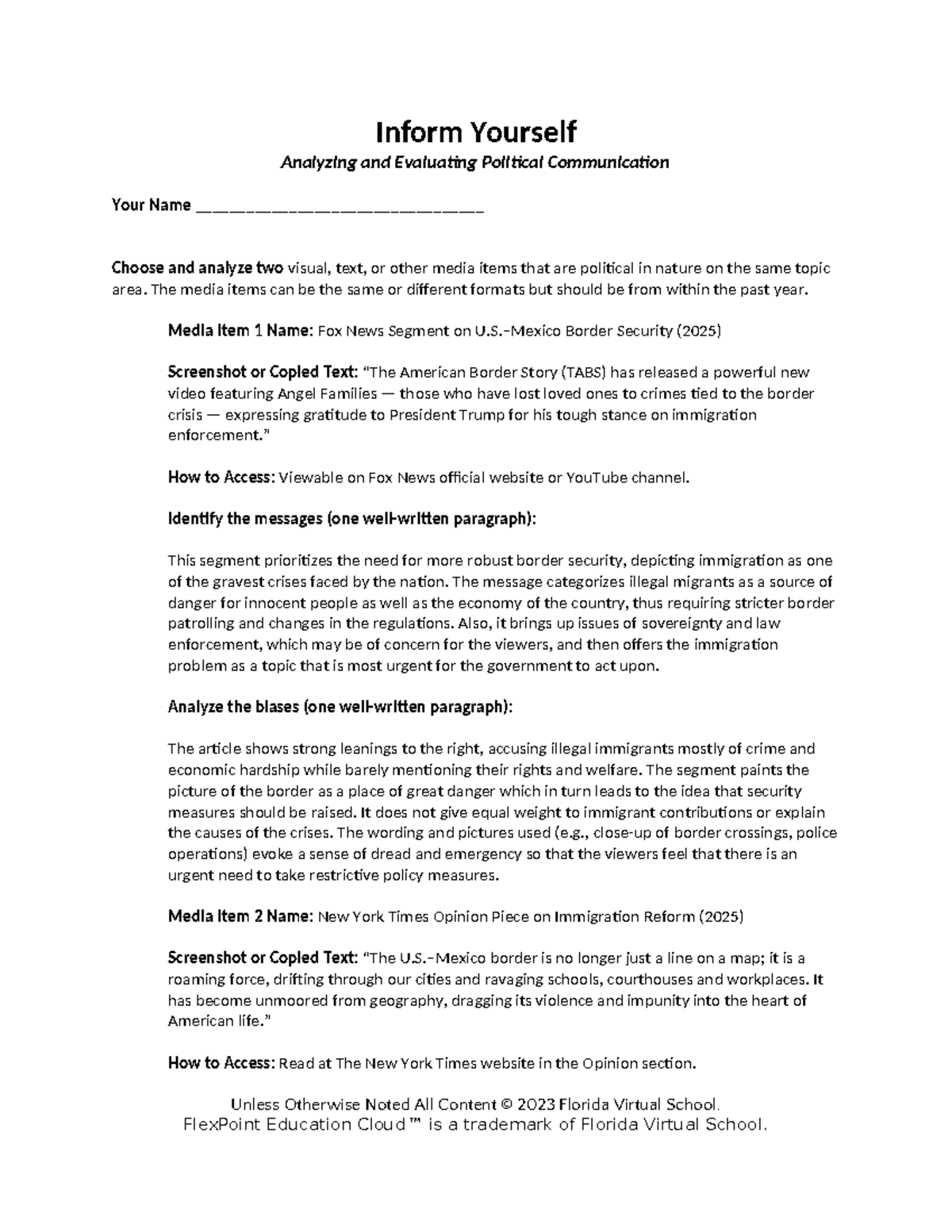 Analyzing Political Communication: Media Items on Immigration (2025 ...