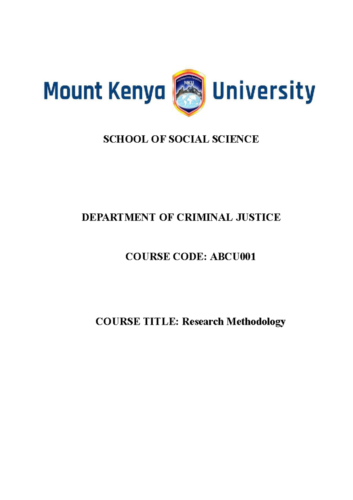 ABCU001 - Comprehensive Guide to Research Methodology - Studocu