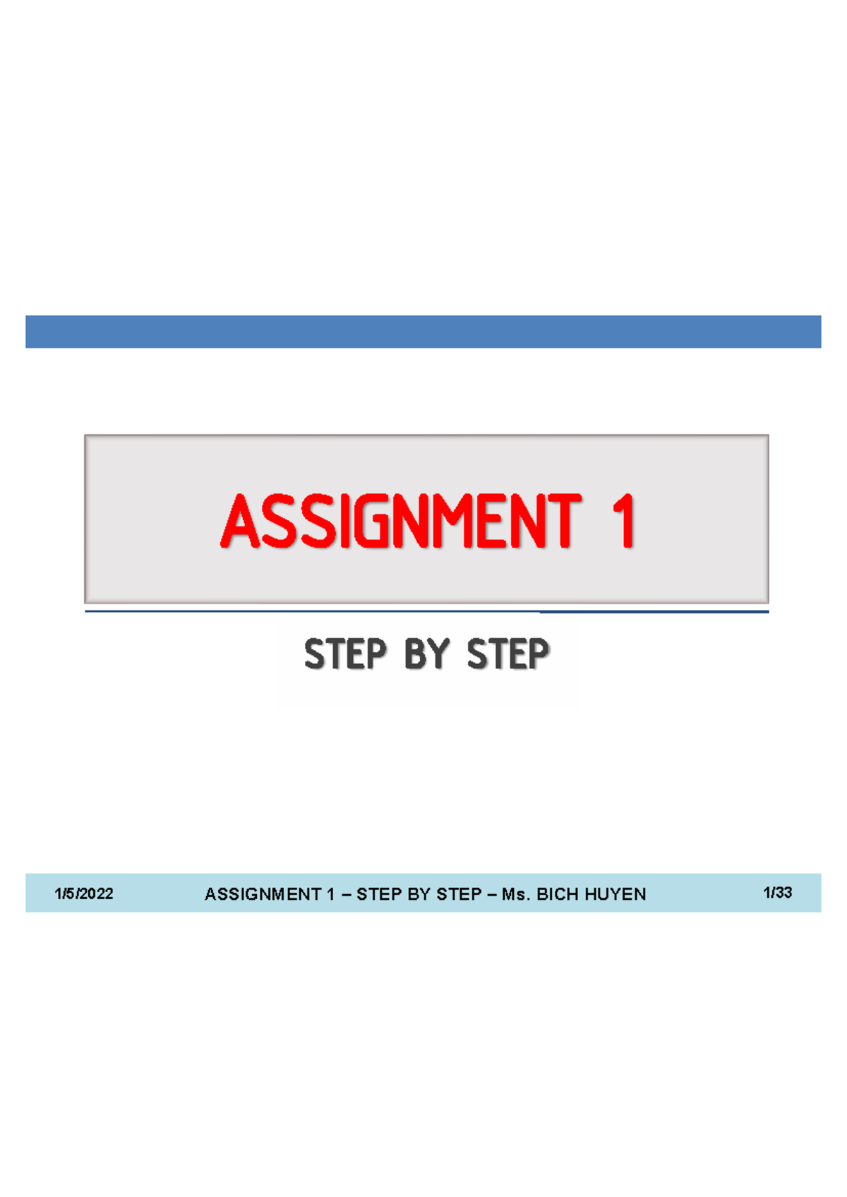 Technical Drawing Assignment 1 Steps - HCMC University - Studocu