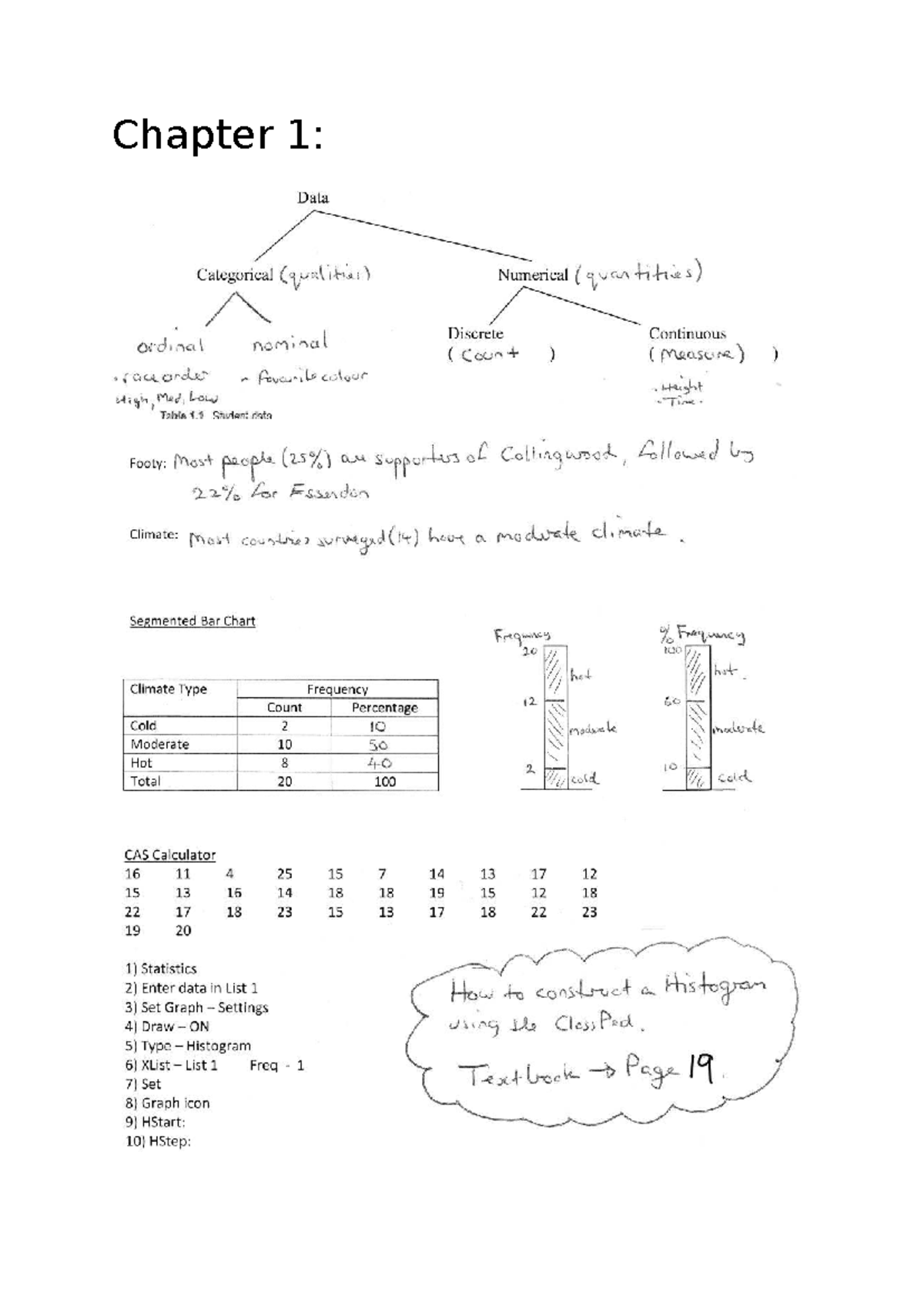 Genstats 34: Chapter 1 & 2 - Data Analysis Cheat Sheet - Studocu