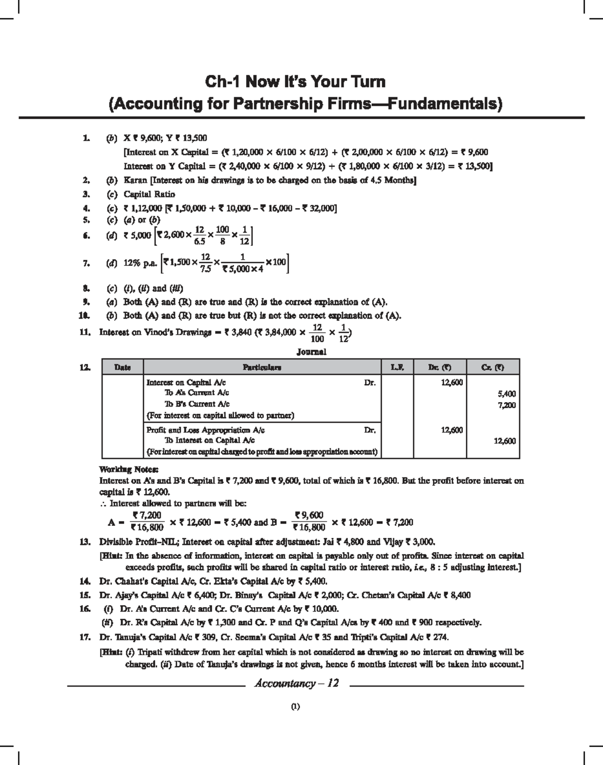 Accountancy 12: Solutions to "Now Your Turn" Chapter 1 - Studocu