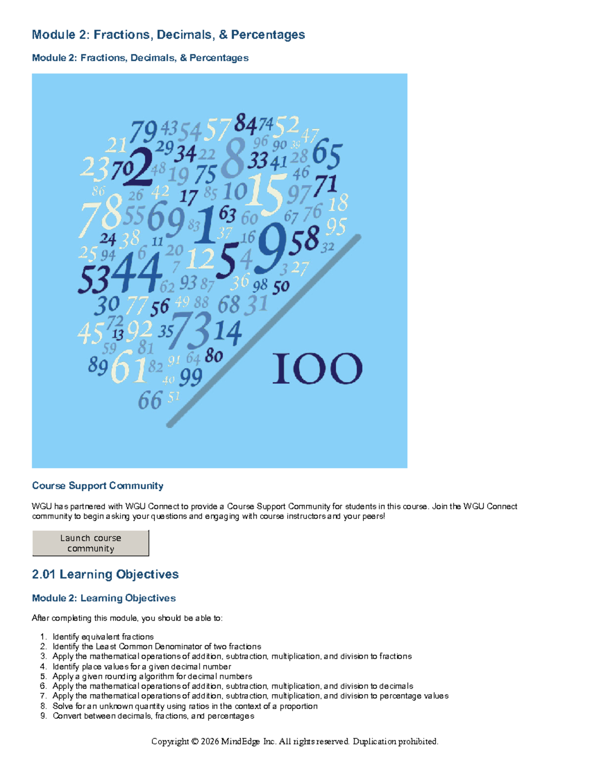 Module 2: Fractions, Decimals, Percentages - Course Overview - Studocu