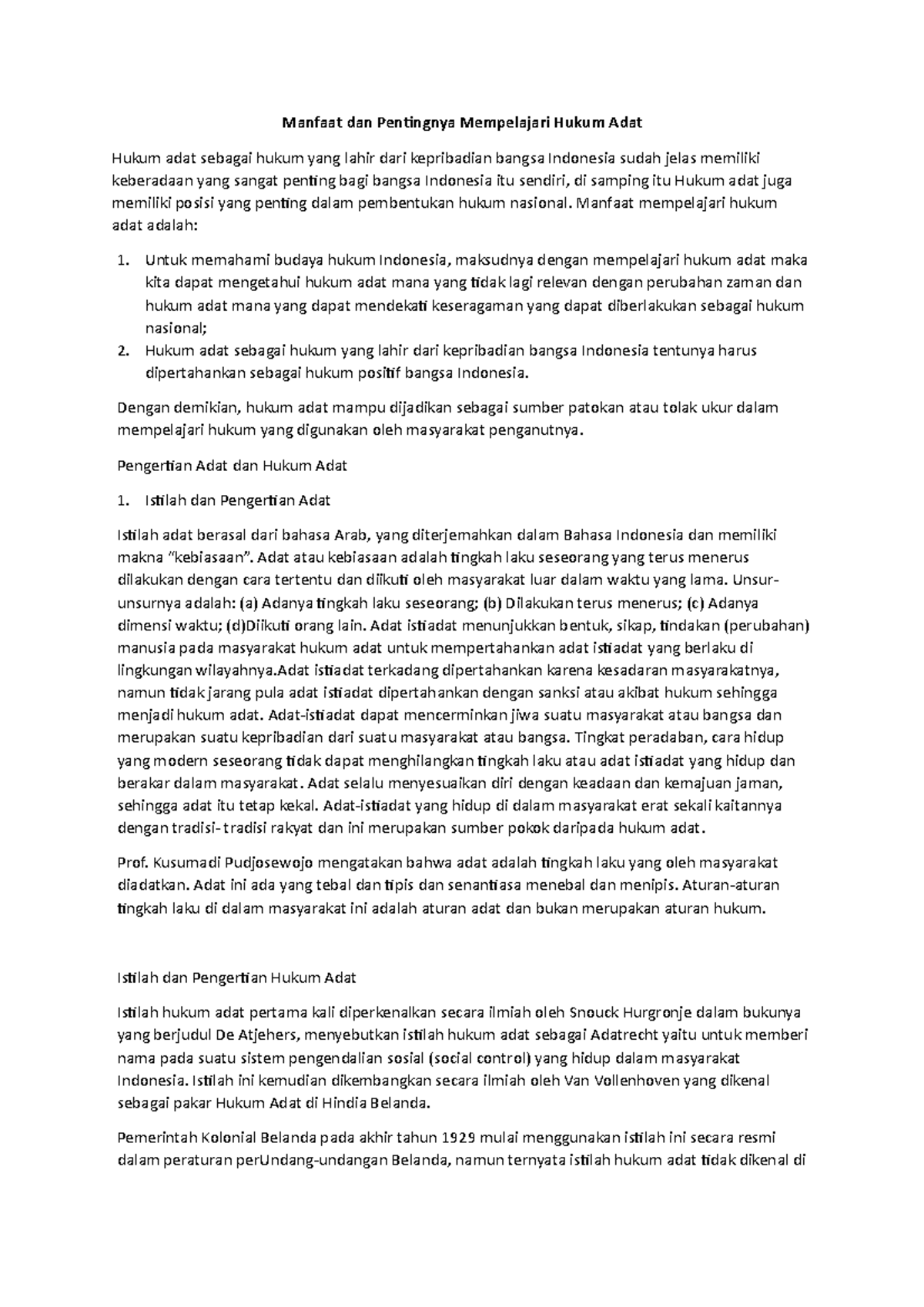 Manfaat dan Pentingnya Mempelajari Hukum Adat - Manfaat mempelajari ...