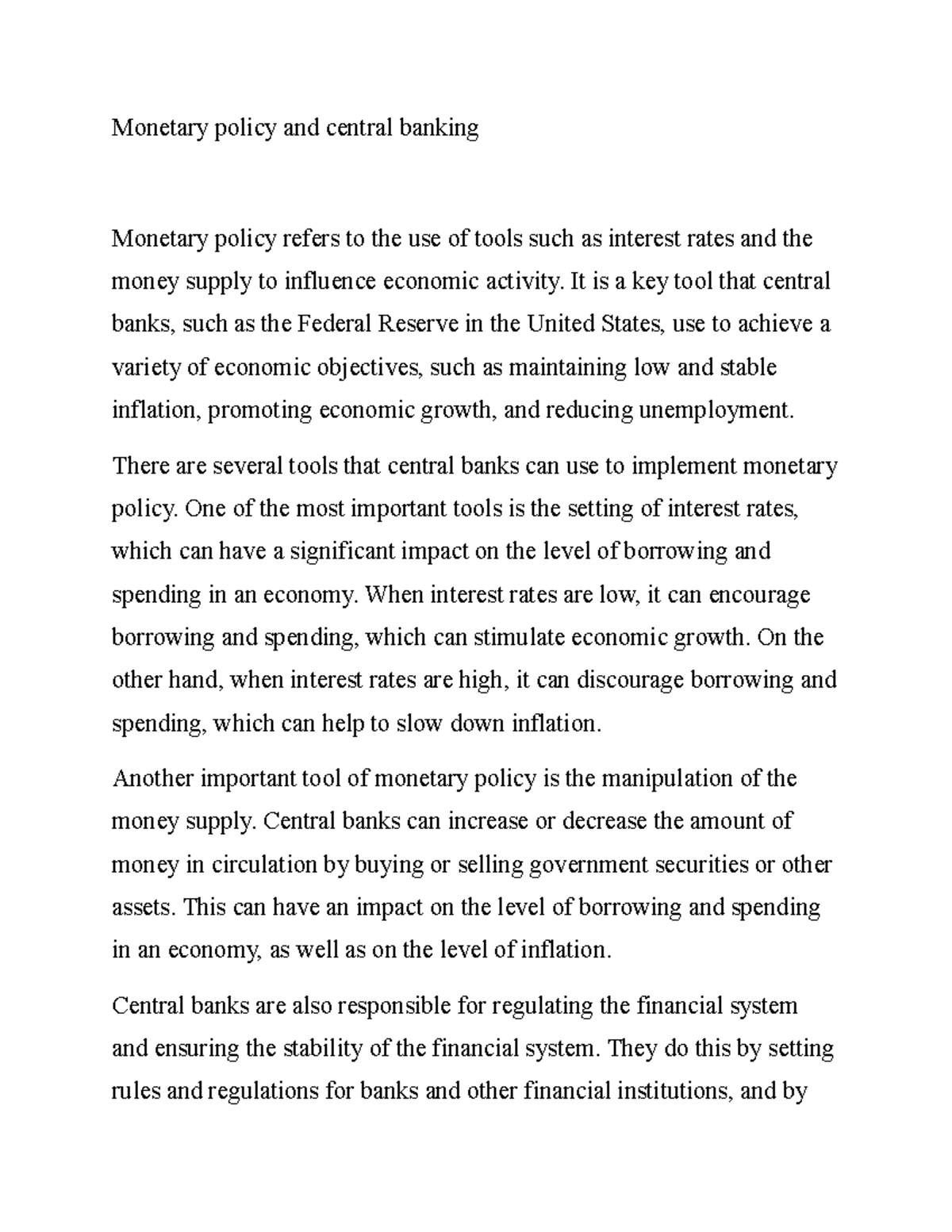 Monetary Policy & Central Banking: Understanding Key Tools & Impact ...