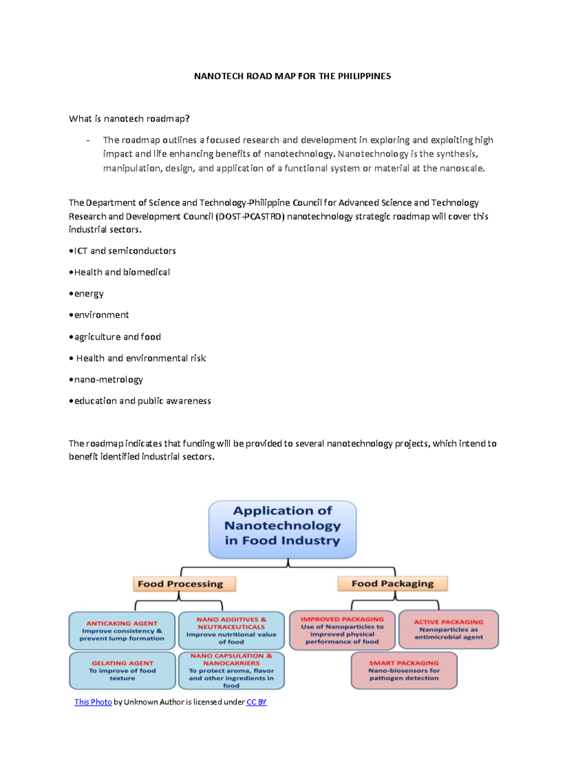 Nanotech Strategic Roadmap for the Philippines: Research & Development ...