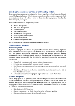 Unit 2 - Types of Operating Systems - Unit 2: Operating Systems Types Operating systems have ...