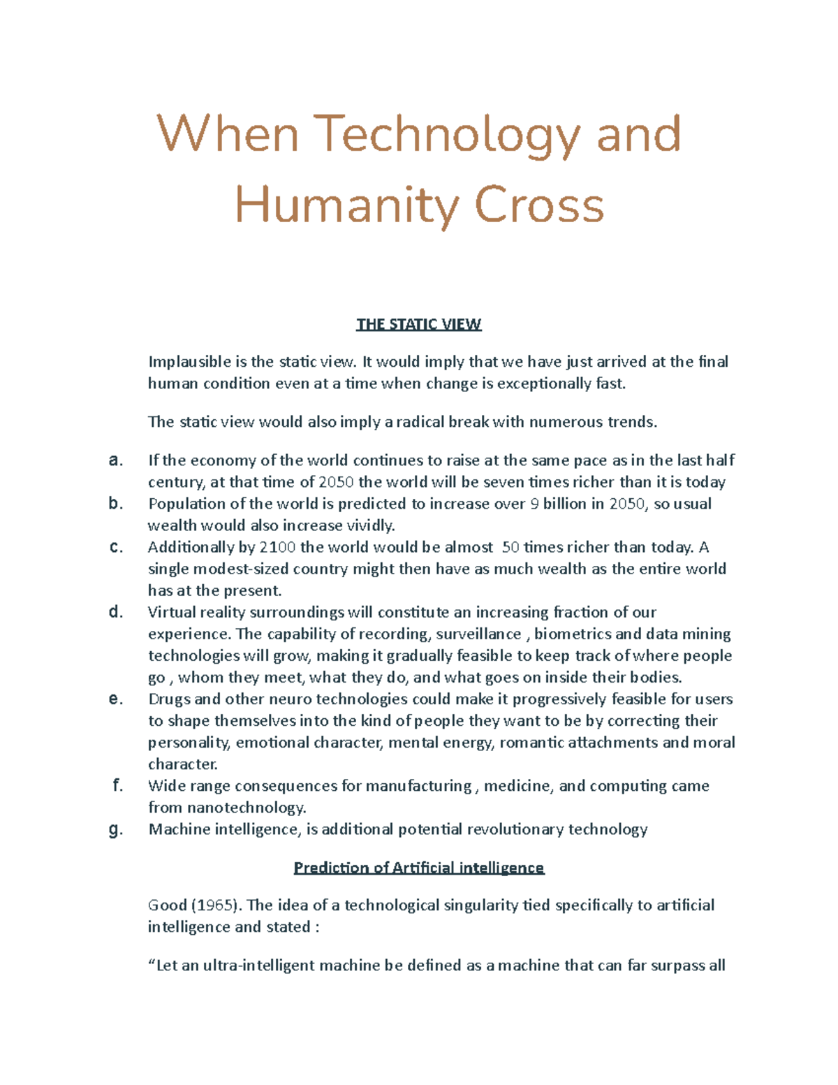 When Technology and Humanity Cross - When Technology and Humanity Cross ...