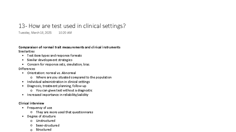 13 - Clinical Testing Methods and Their Applications in Psychology ...