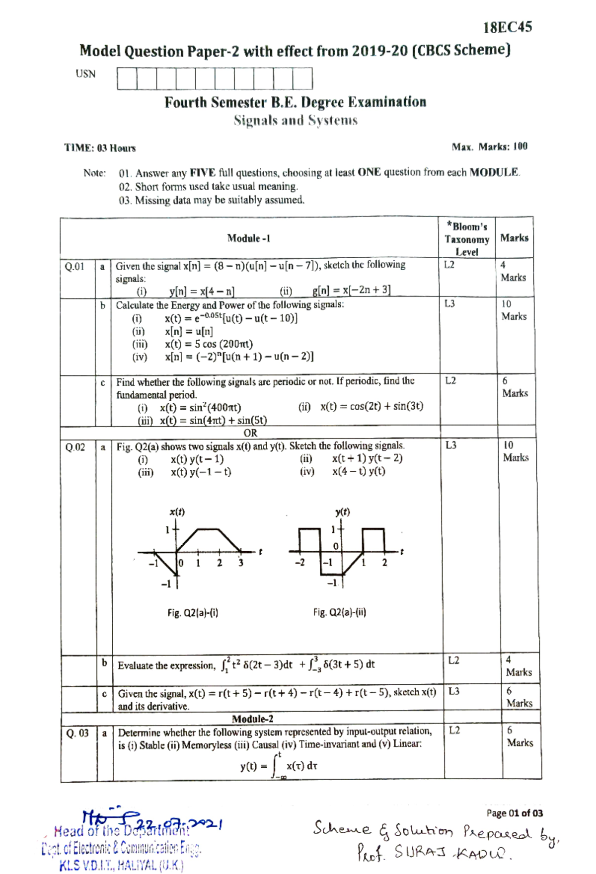 System and signal assignment 2 - Signal and Systems - Studocu