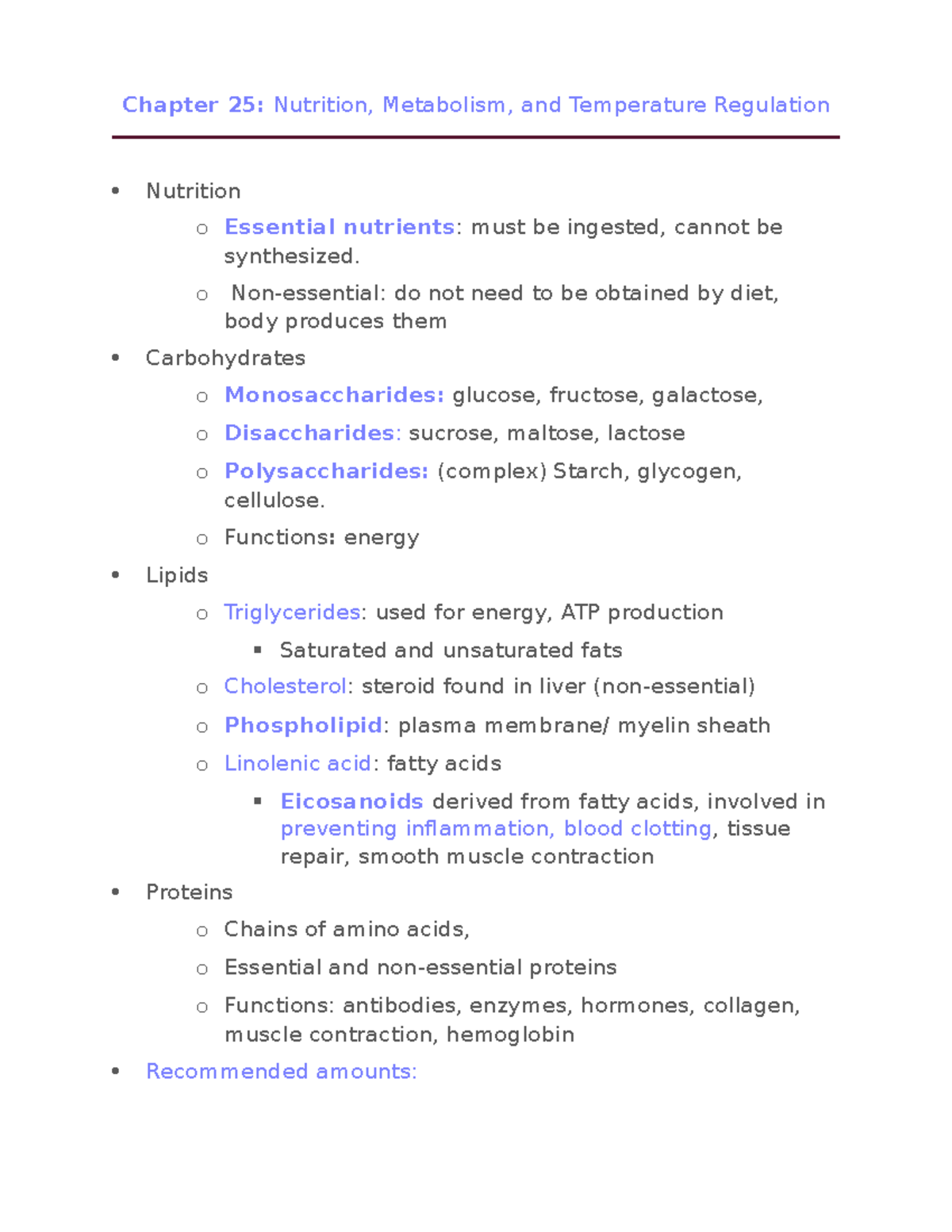 Chapter 25 - Nutrition, Metabolism & Temp Regulation (Anatomy ...