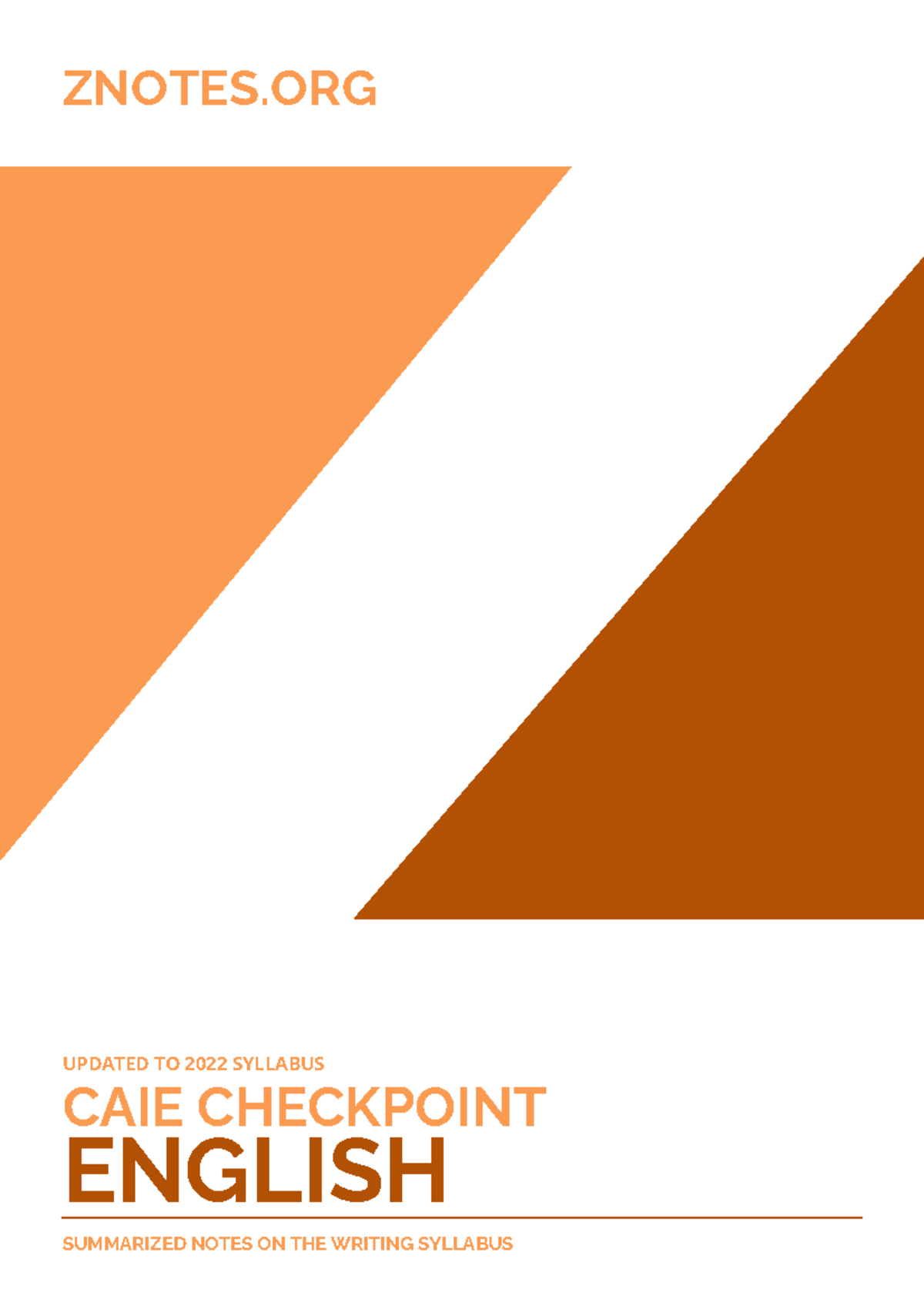 CAIE Checkpoint English Writing Notes (Updated 2022 Syllabus) - Studocu