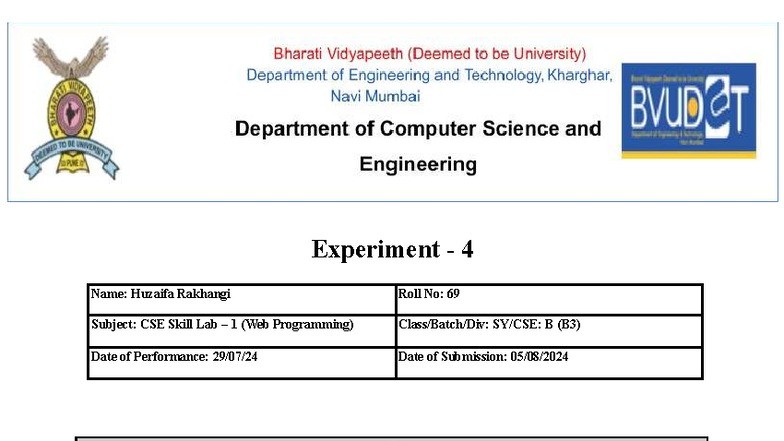 CSE Skill Lab 1 (Web Programming) - Experiment 4: Vowel Count in PHP ...