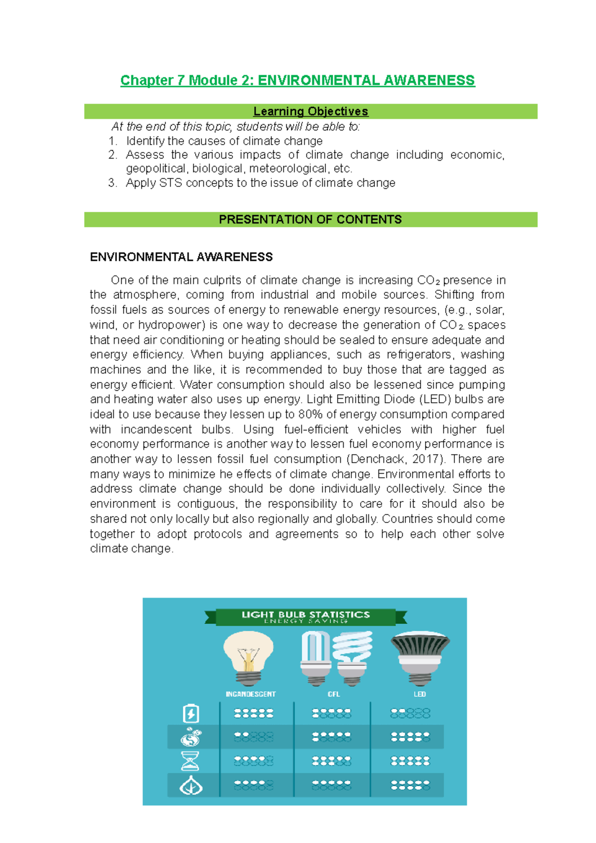 Chapter-7-Module-2 - sts - Chapter 7 Module 2: ENVIRONMENTAL AWARENESS ...