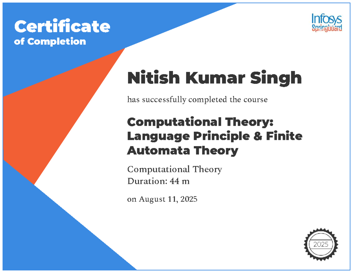 Computational Theory Language Principle & Finite Automata Theory - Software Engineering - Studocu