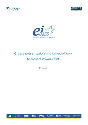 Eipass 7 - Dalla barra multifunzione di PowerPoint, esegui i comandi per inserire un9immagine ...