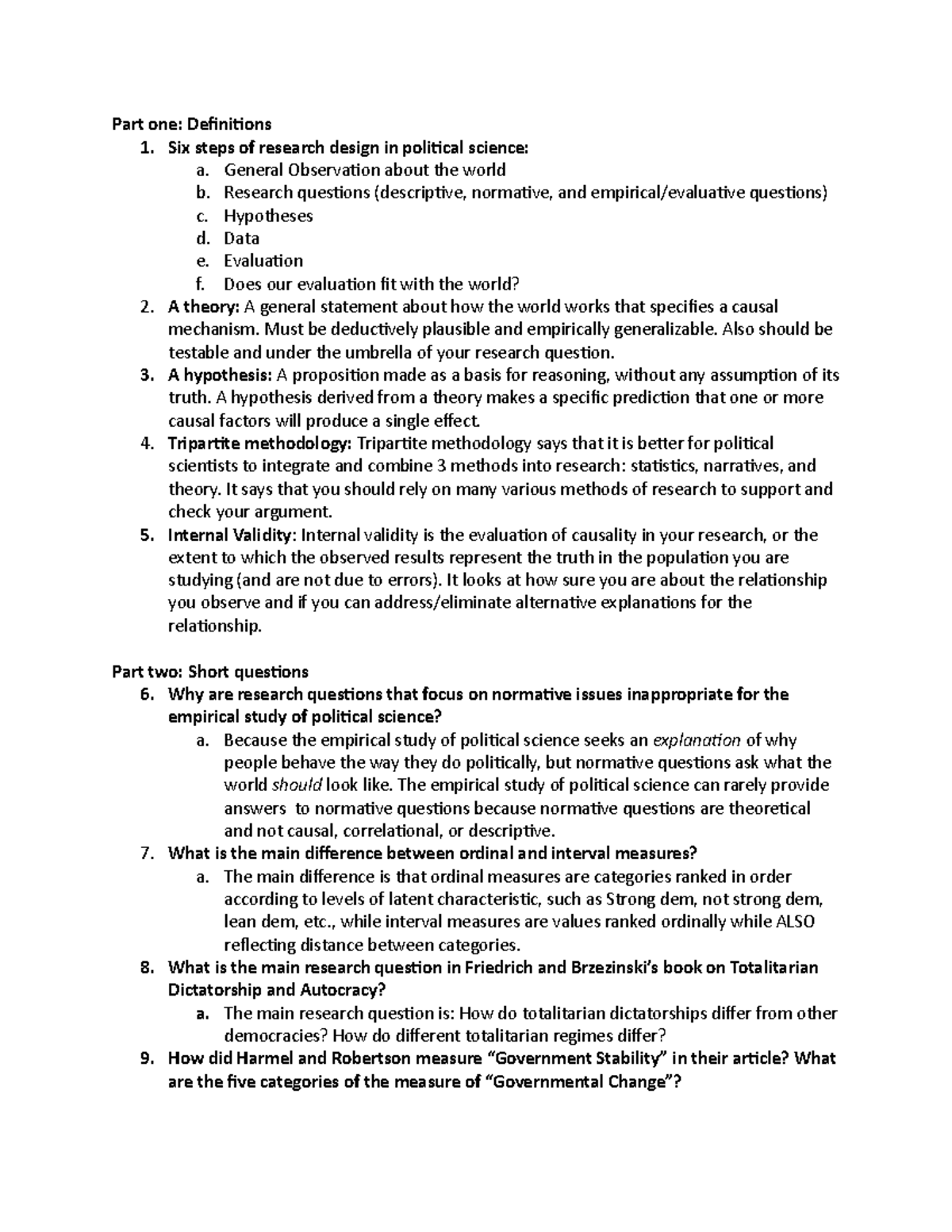 Scopes Exam 1 - Political Science Research Design Insights - Studocu
