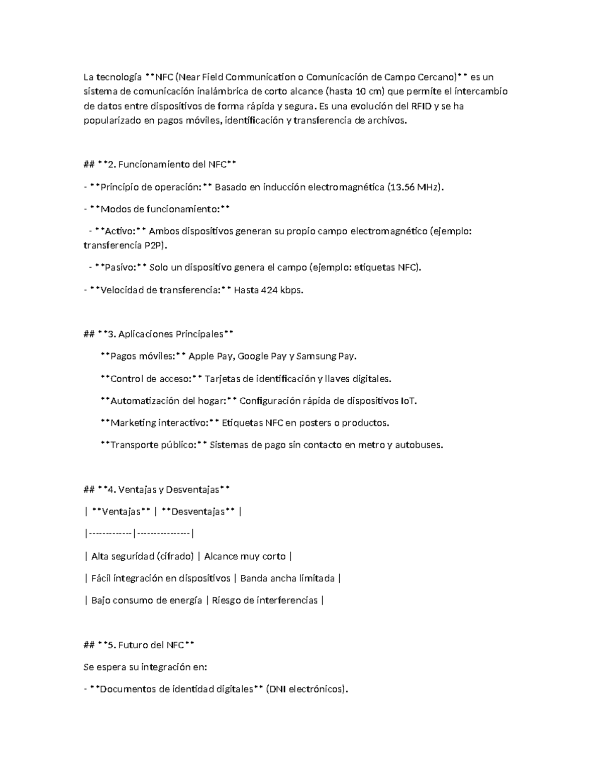 Informe - nuevas tecnologias - La tecnología NFC (Near Field Communication o Comunicación de ...