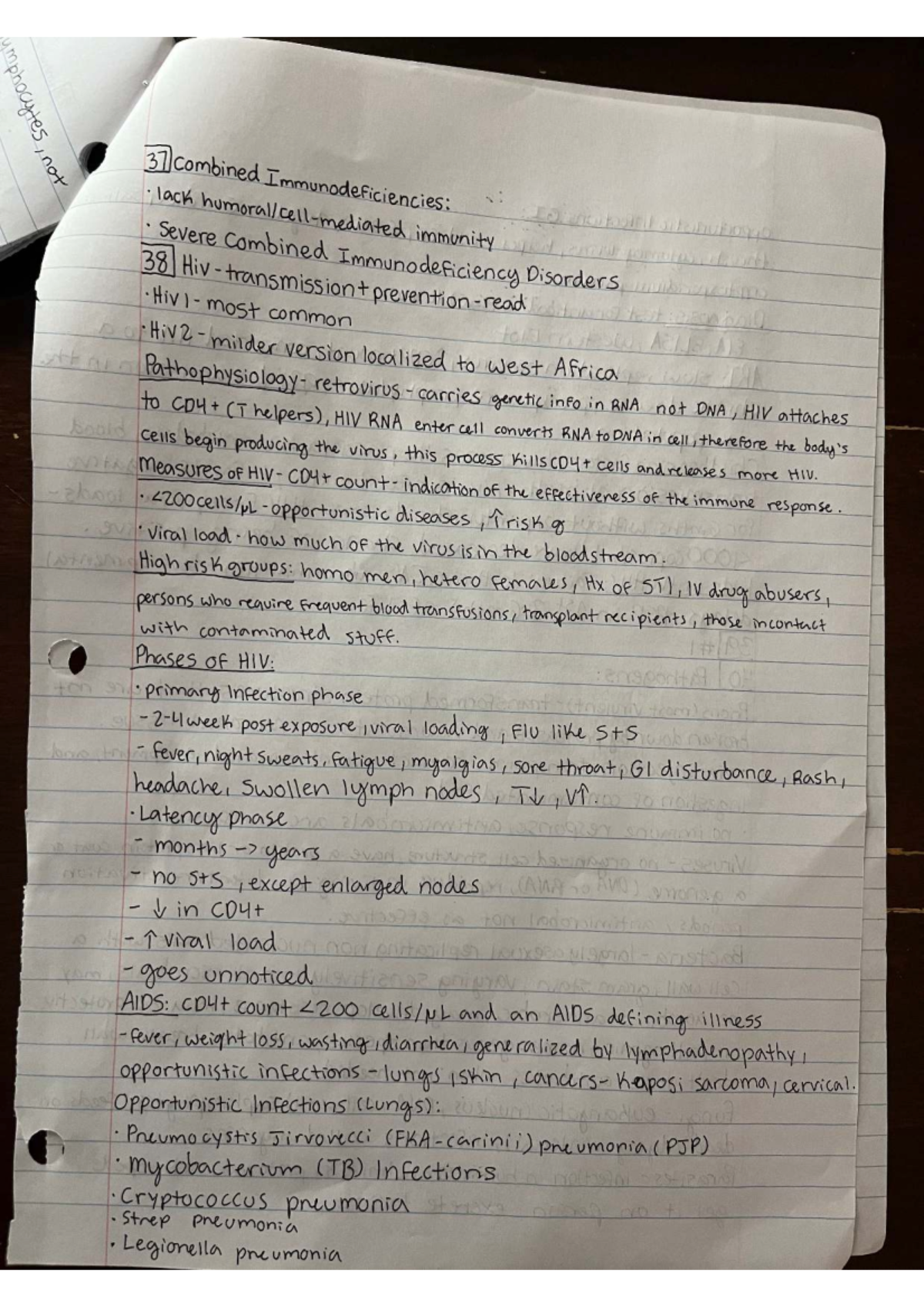 Final Exam Prep for CS101: Immunodeficiencies & HIV Overview - Studocu