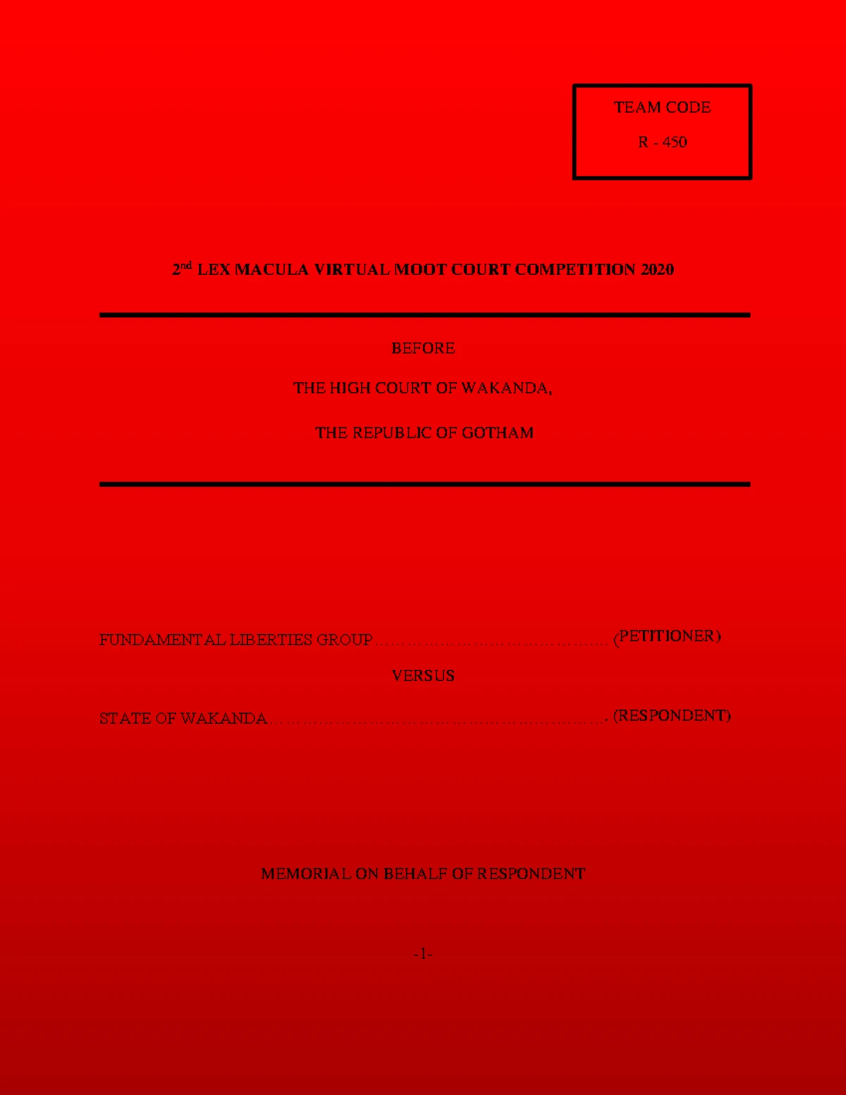 Compendium - LATE LALA DIP CHAND MEMORIAL NATIONAL MOOT COURT ...