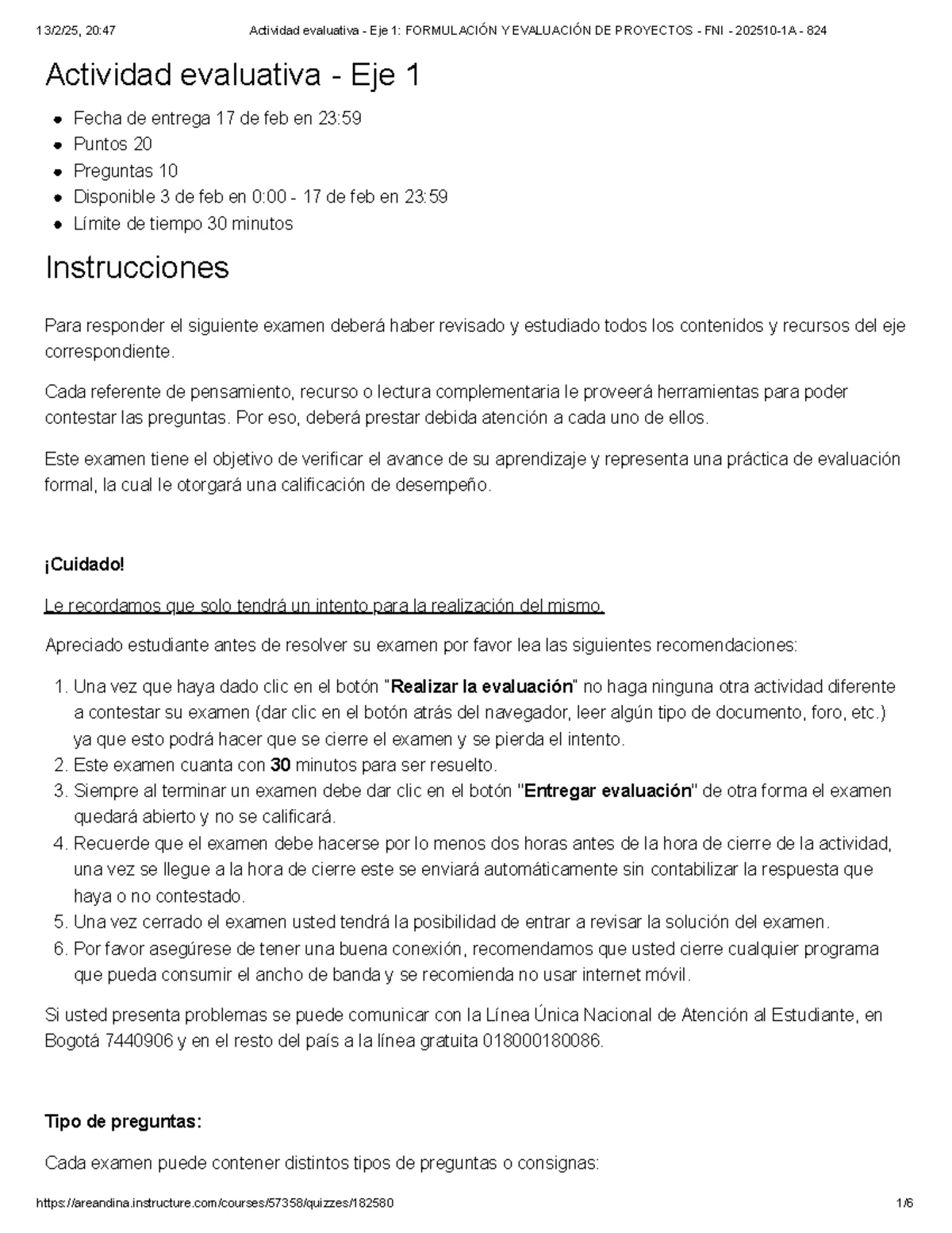 Actividad eje 1 Formulacion y Evaluacion de Proyectos - Actividad eje 1 Herramientas ...