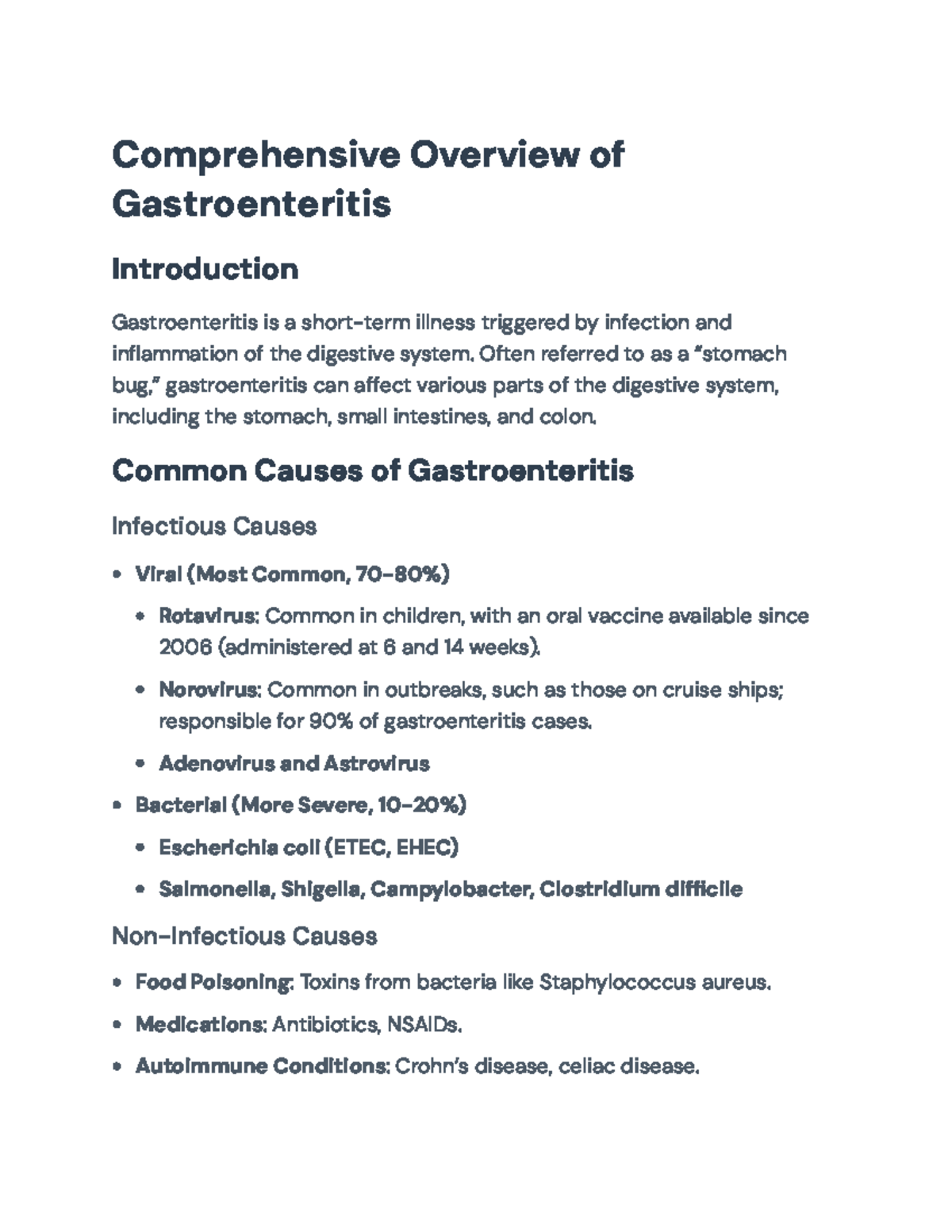 Comprehensive Guide on Gastroenteritis: Symptoms, Diagnosis ...