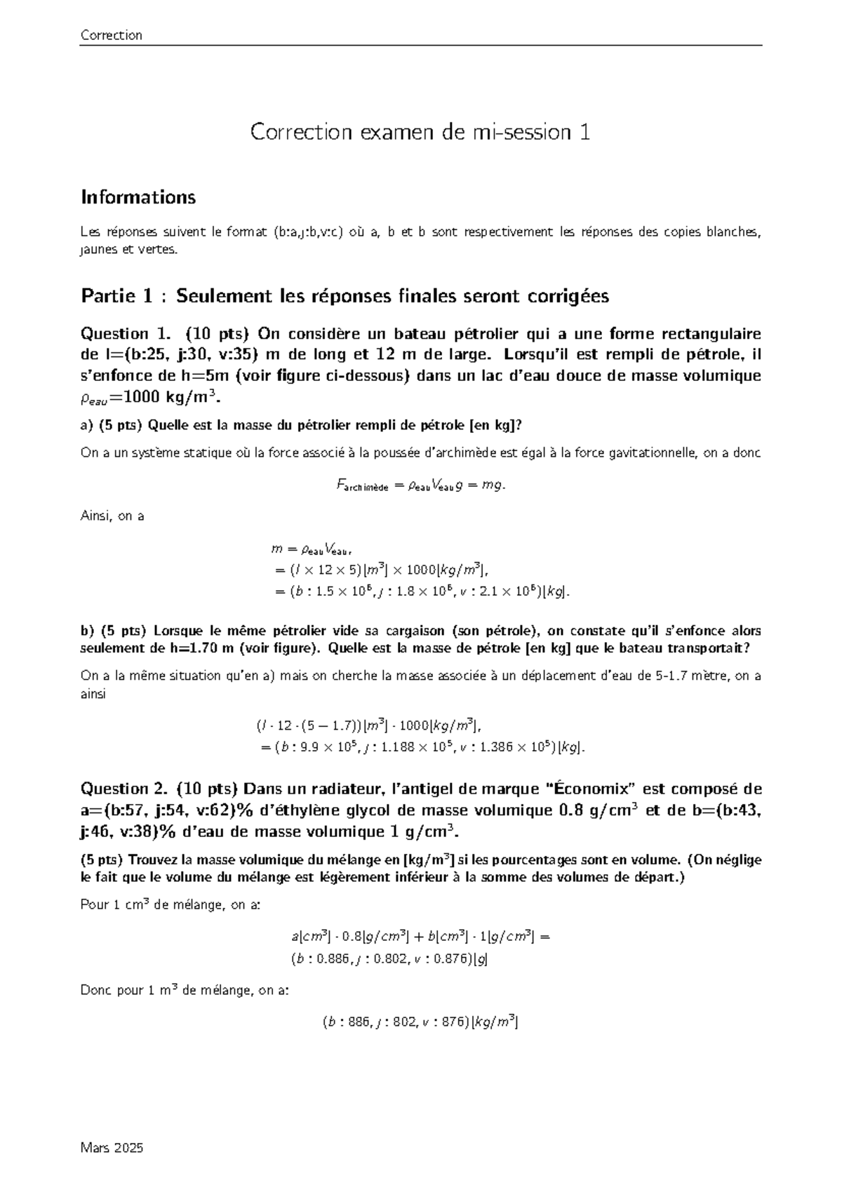 Misession 1corr - Mi session 1 corriger - Correction Correction examen ...